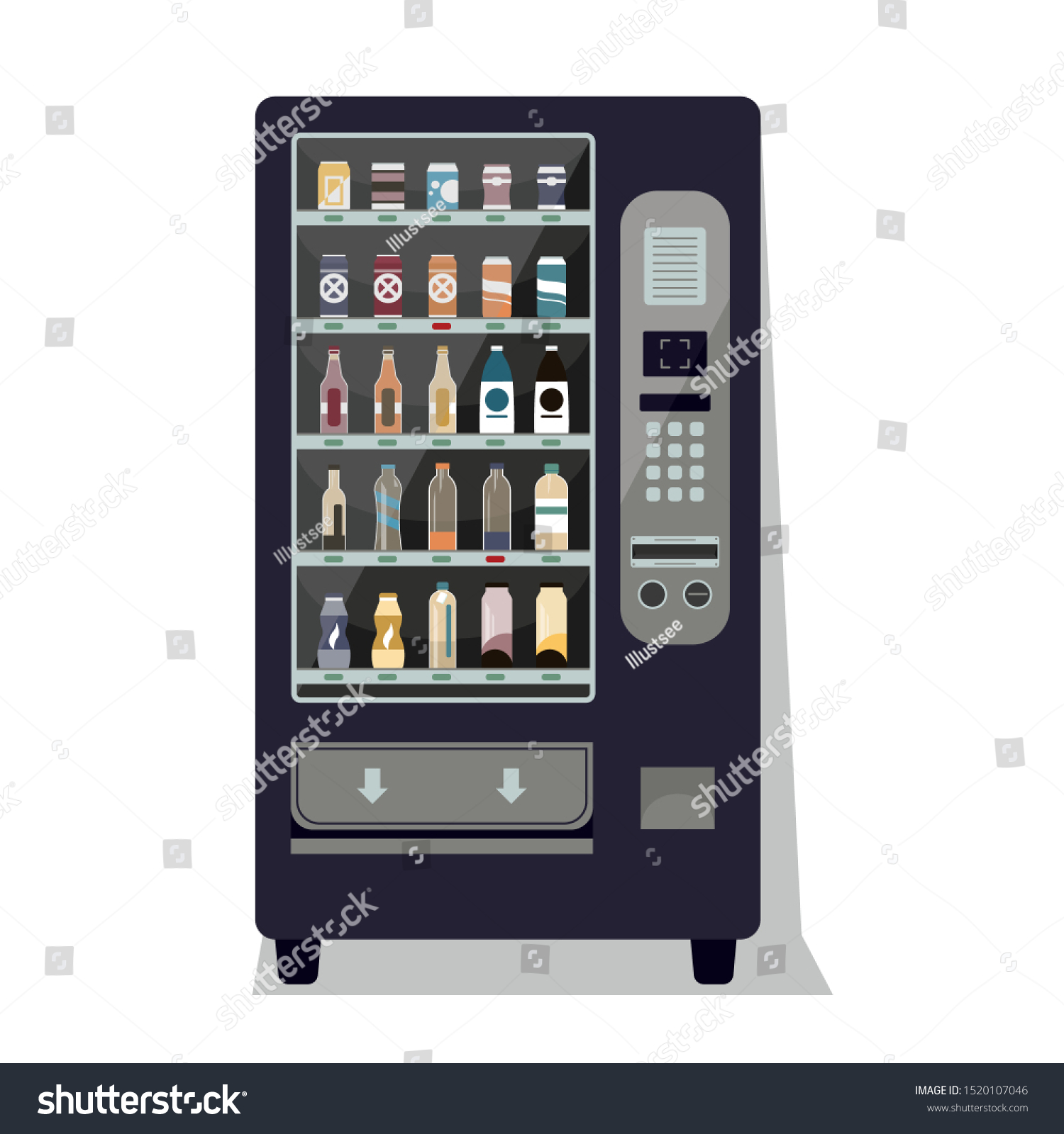 Soft Drink Vending Machine Illustration Stock Vector (Royalty Free ...