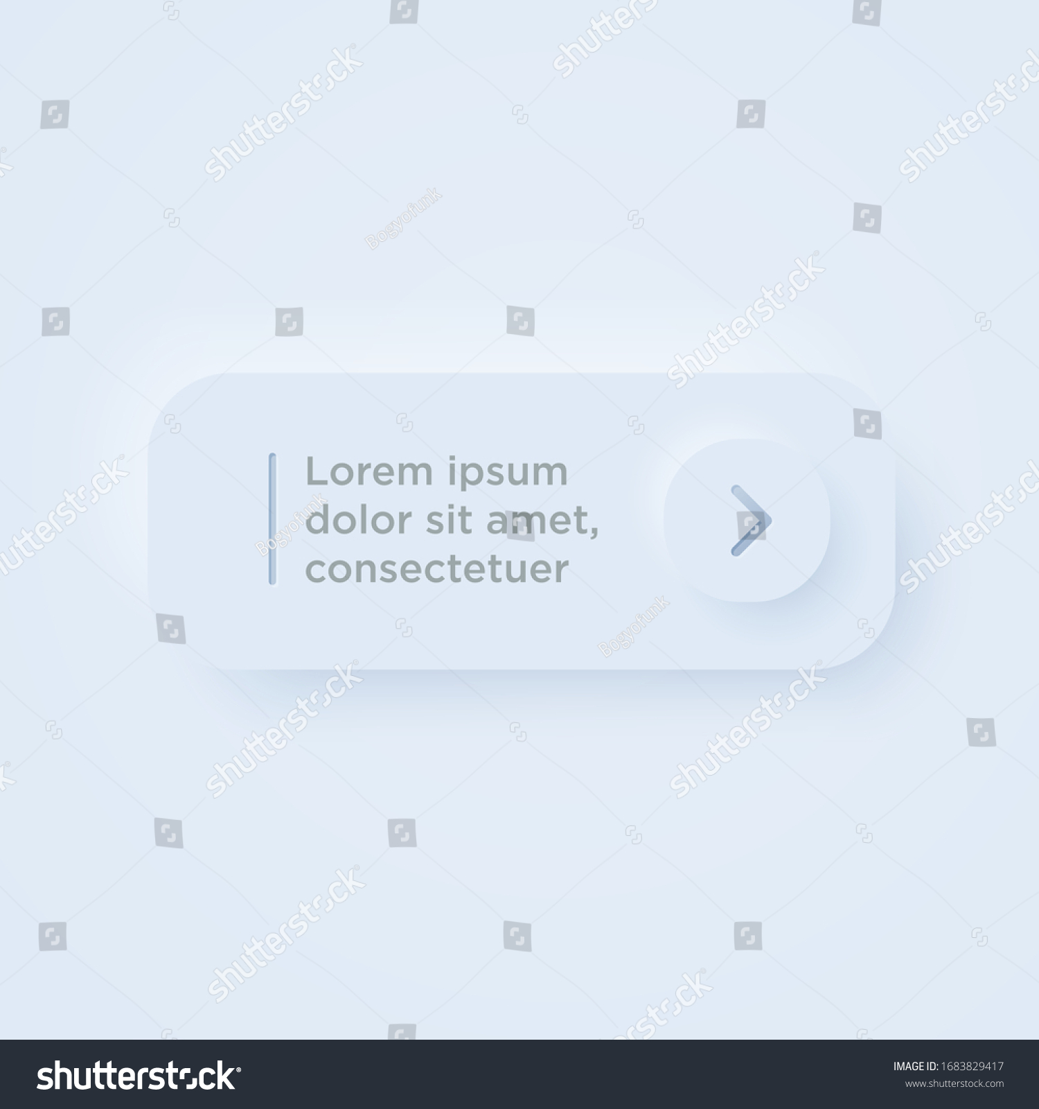 Soft Neumorphistic Text Holder Button Trending Stock Vector (Royalty ...