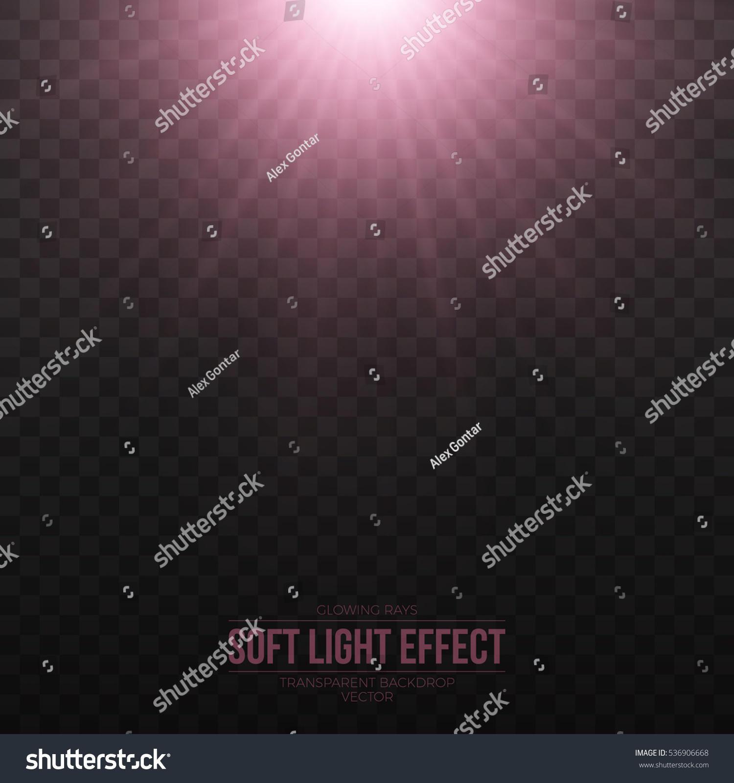 Soft Pink Light Effect On Transparent Stock Vector (Royalty Free) 536906668