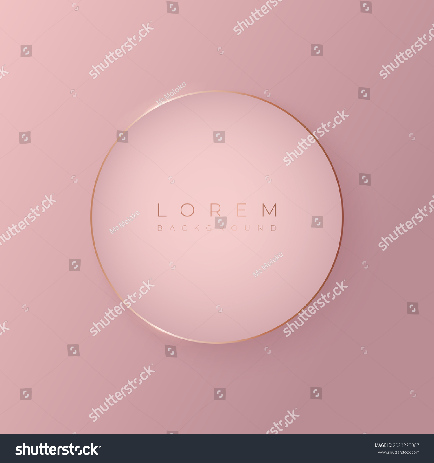 Soft Pink Round 3d Background Shape Stock Vector (Royalty Free ...