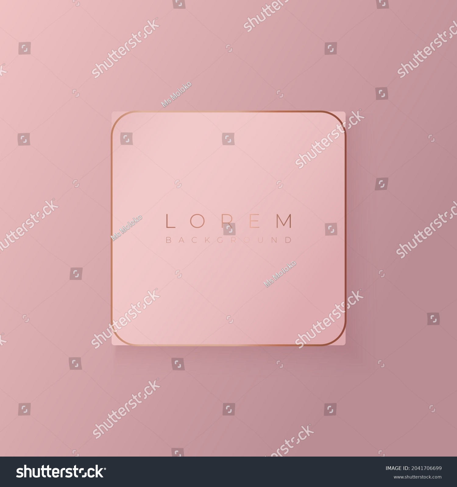 Soft Pink Square 3d Background Shape Stock Vector (Royalty Free ...