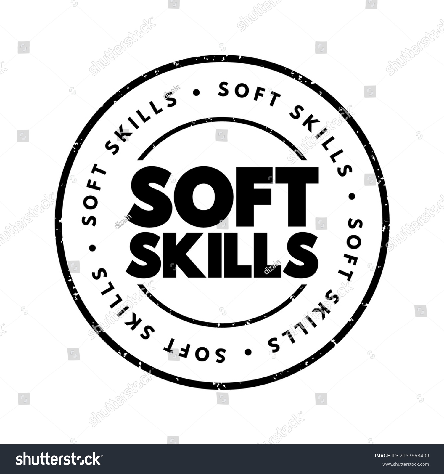 Soft Skills Text Stamp Concept Background Stock Vector (Royalty Free ...
