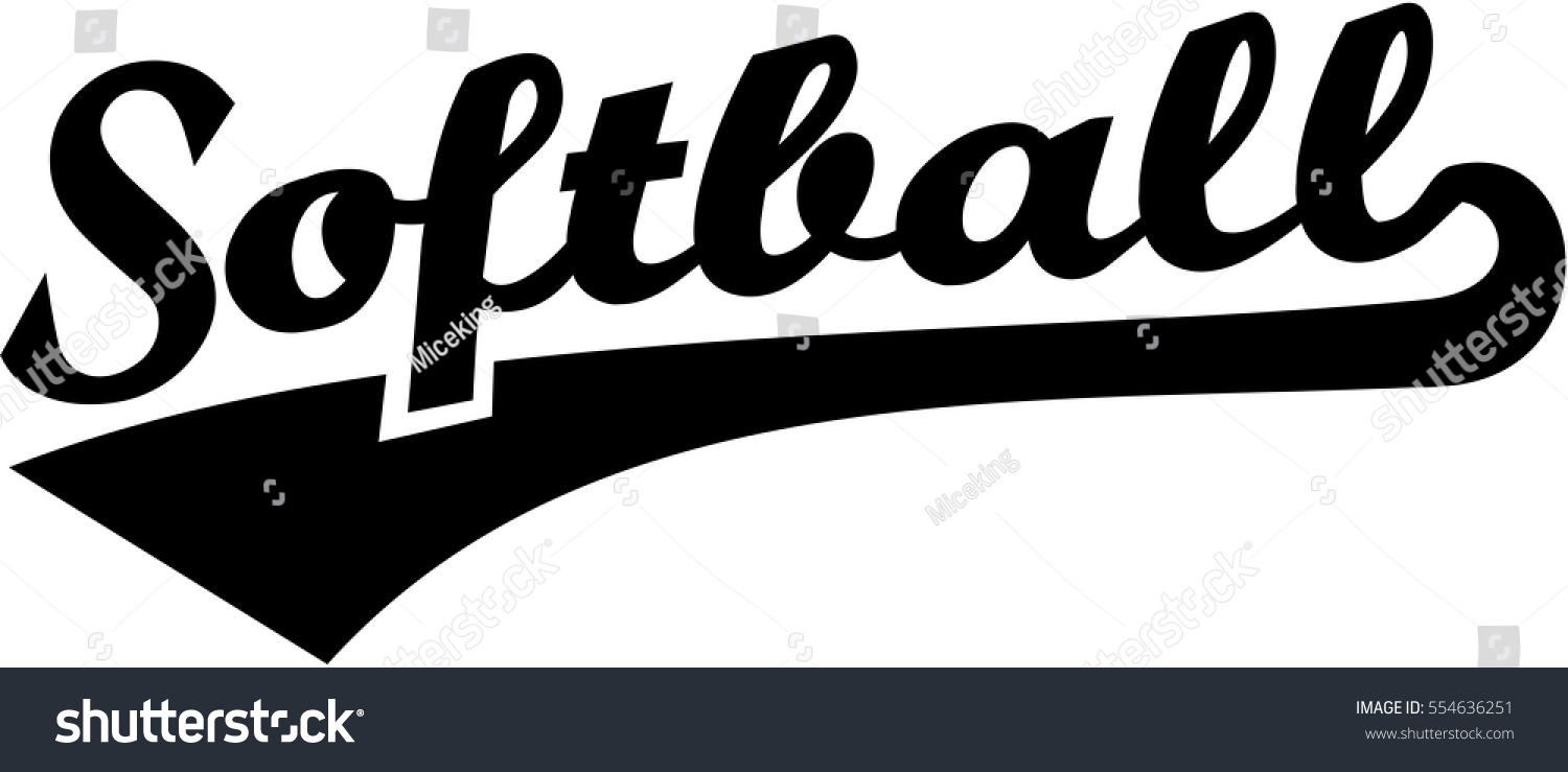 Softball Retro Word: เวกเตอร์สต็อก (ปลอดค่าลิขสิทธิ์) 554636251 ...