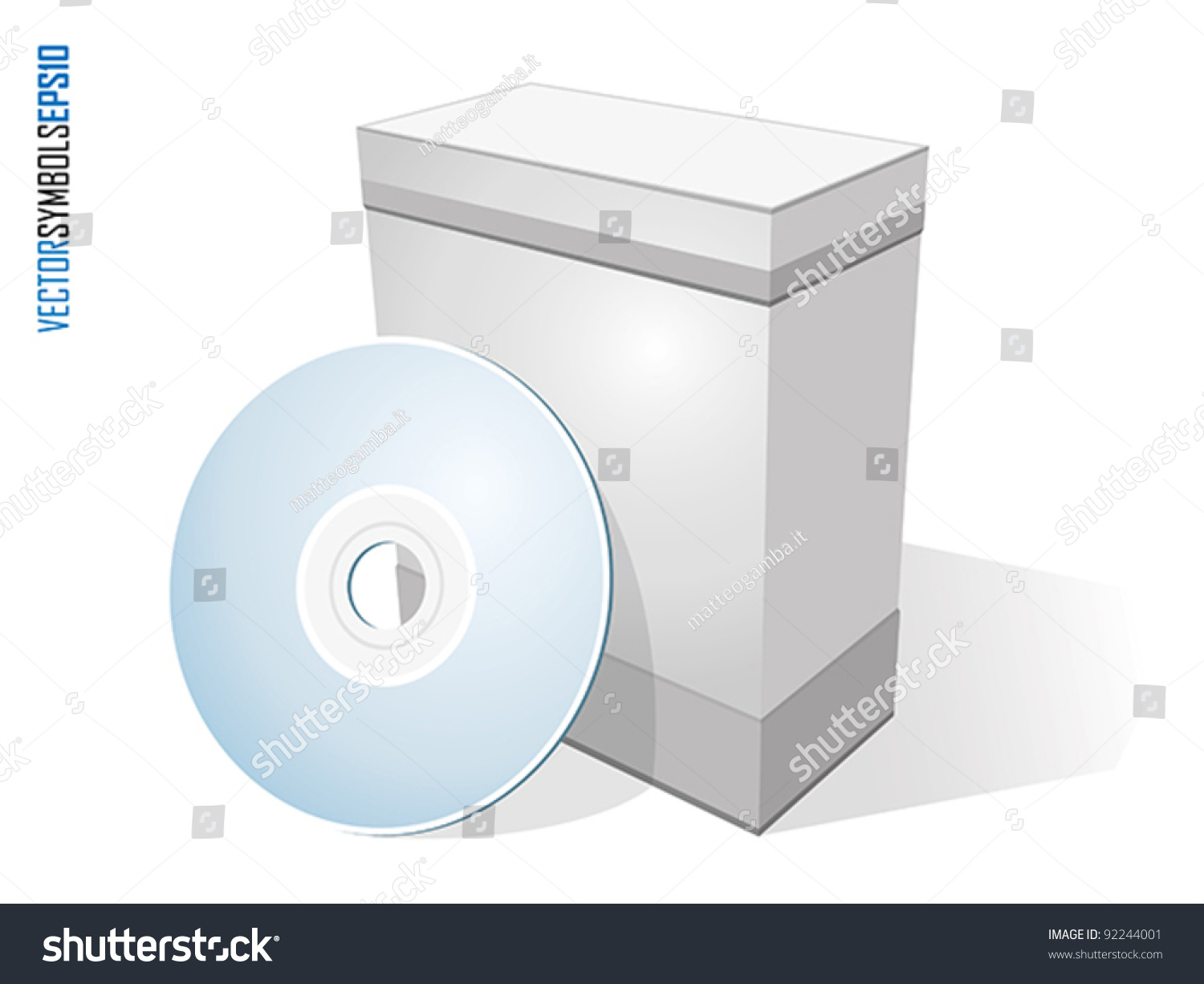 Software Box Disc Isolated On White Stock Vector (Royalty Free ...