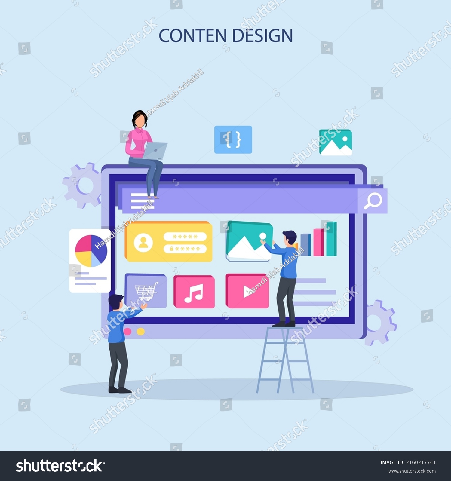 Software Infographics Ideas Designer Content Ui Stock Vector (Royalty Free) 2160217741 ...