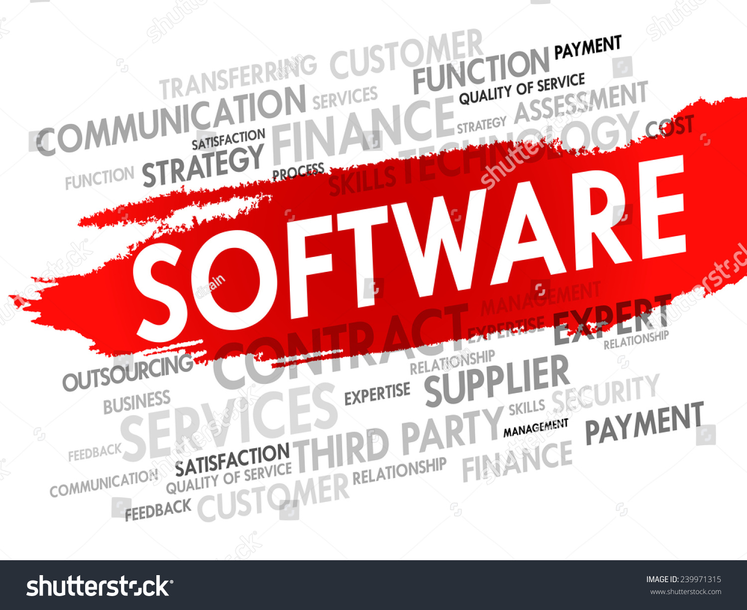 Software Related Items Word Cloud Vector Stock Vector (Royalty Free ...