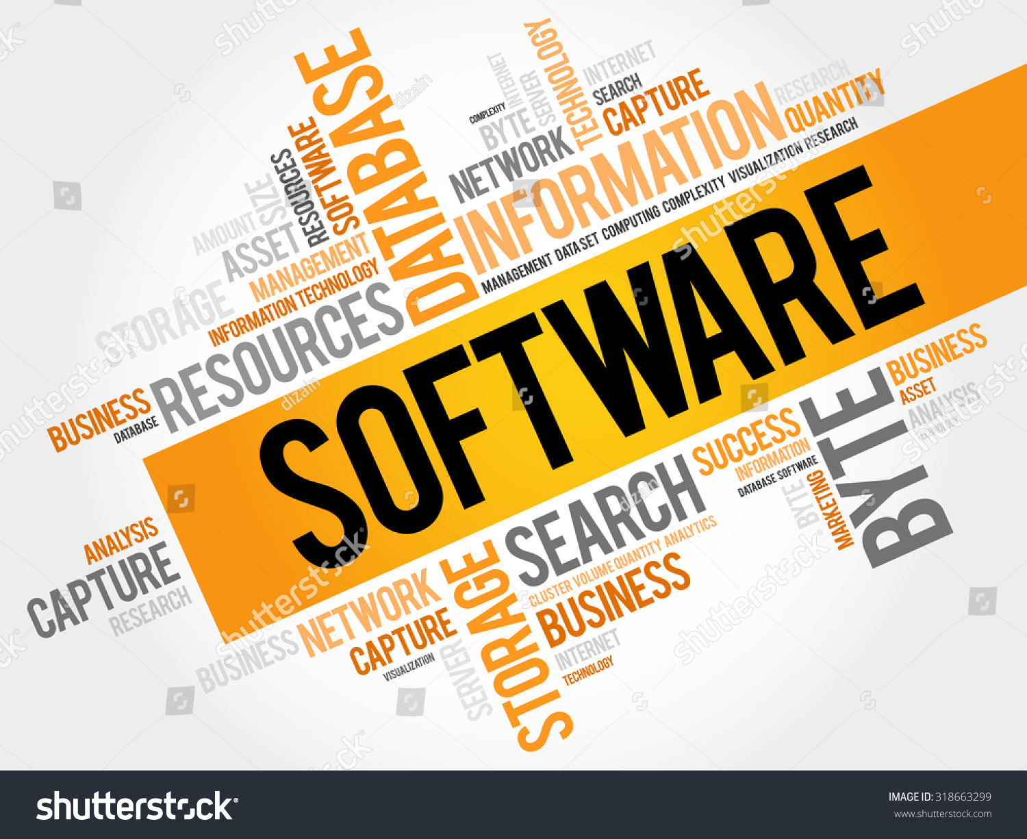 Software Word Cloud Business Concept Stock Vector (Royalty Free ...