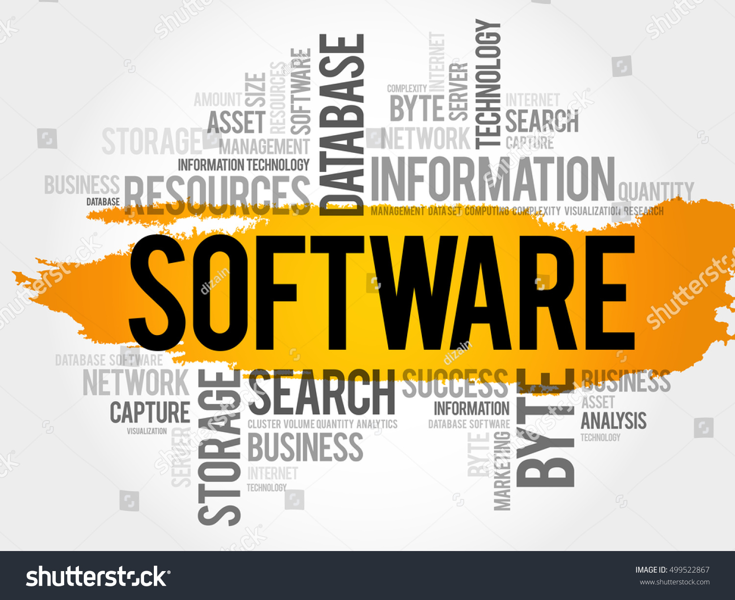 Software Word Cloud Collage Business Concept Stock Vector (Royalty Free ...