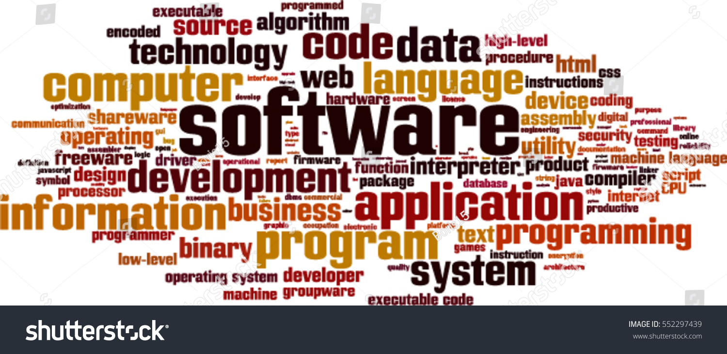 Software Word Cloud Concept Vector Illustration: vector de stock (libre ...
