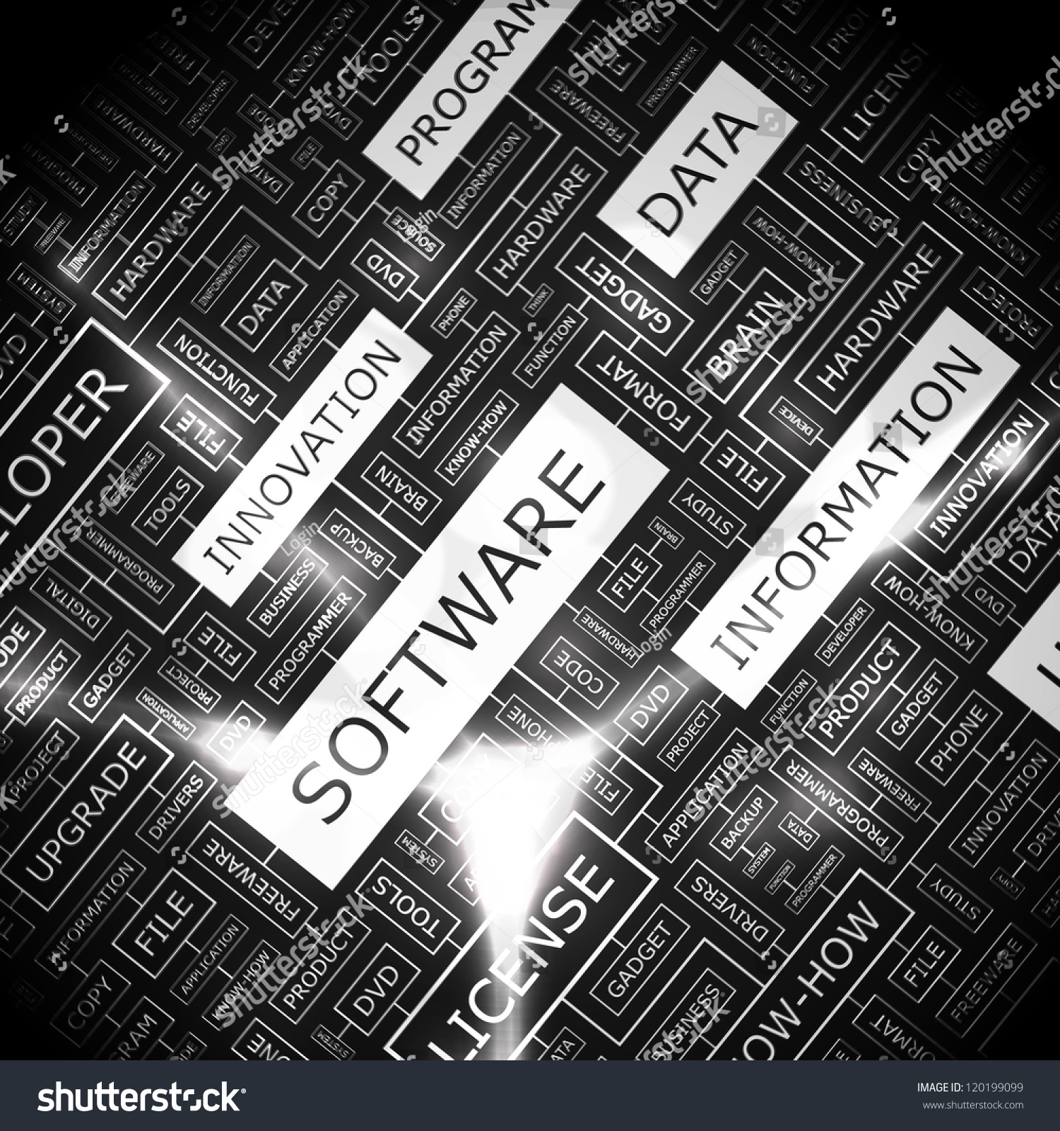 SOFTWARE. collage de palabras. Ilustración vectorial.: vector de stock ...