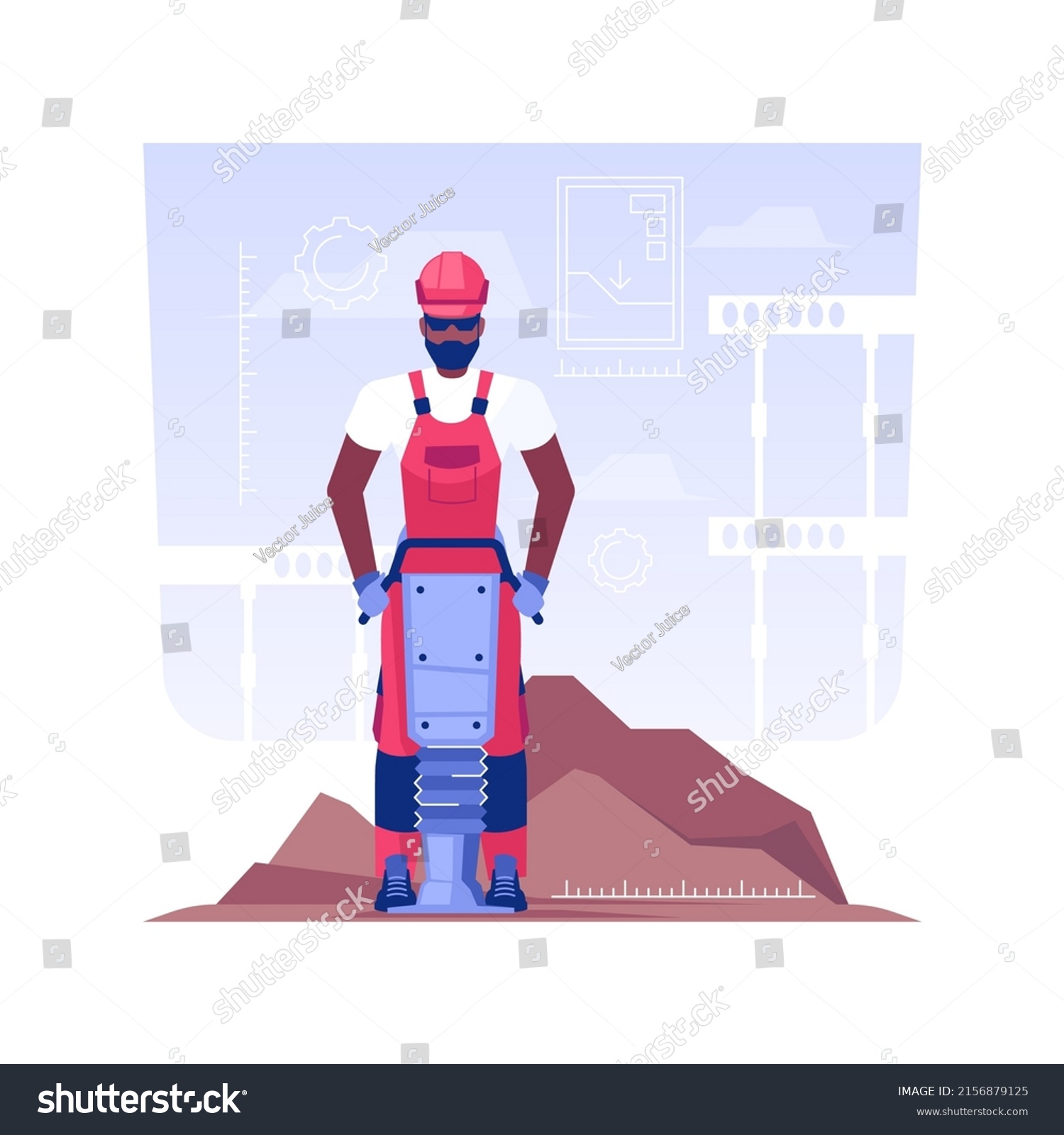 Soil Compaction Isolated Concept Vector Illustration Stock Vector ...