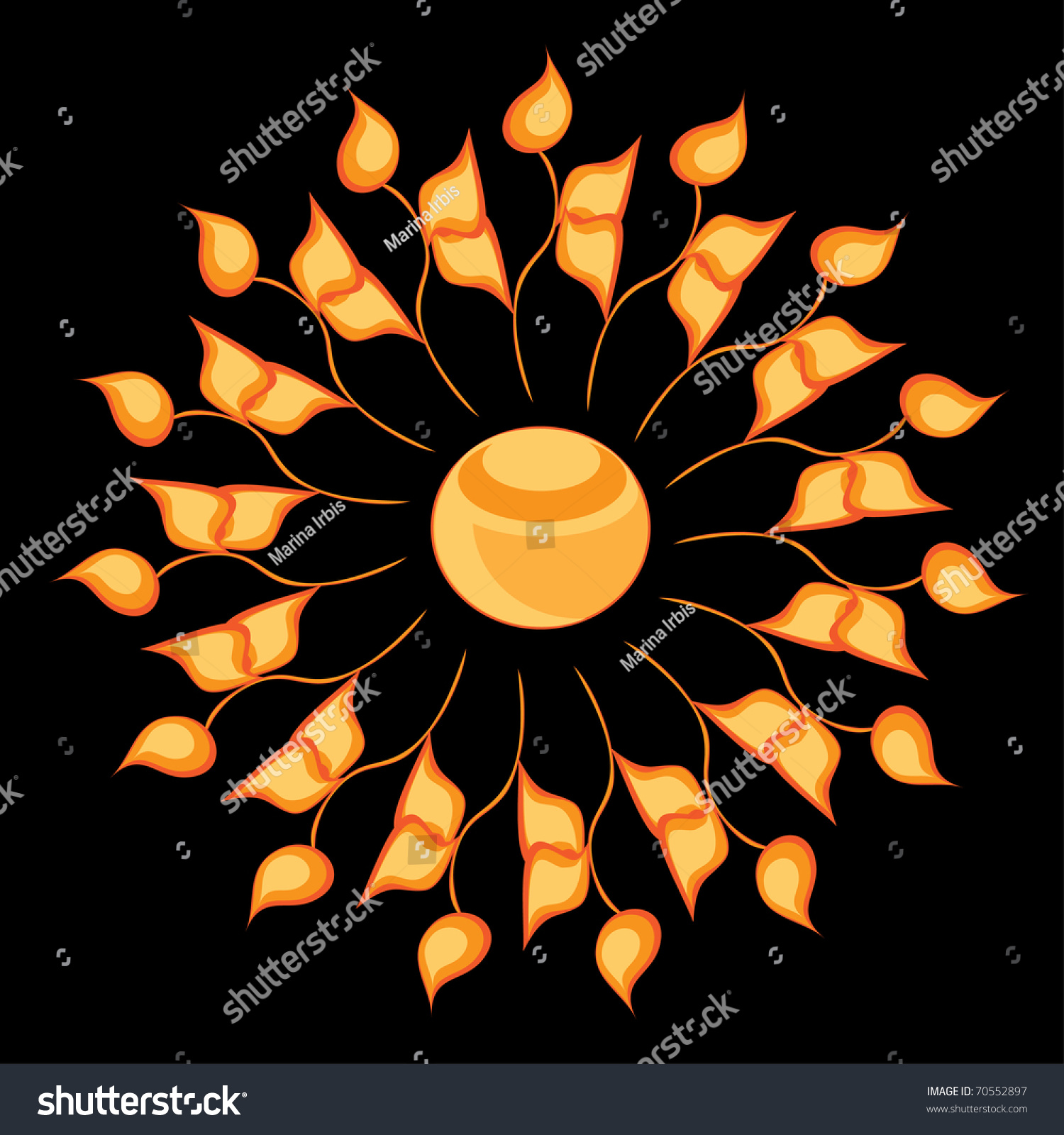 Solar Black Background Illustration Stock Vector (Royalty Free ...