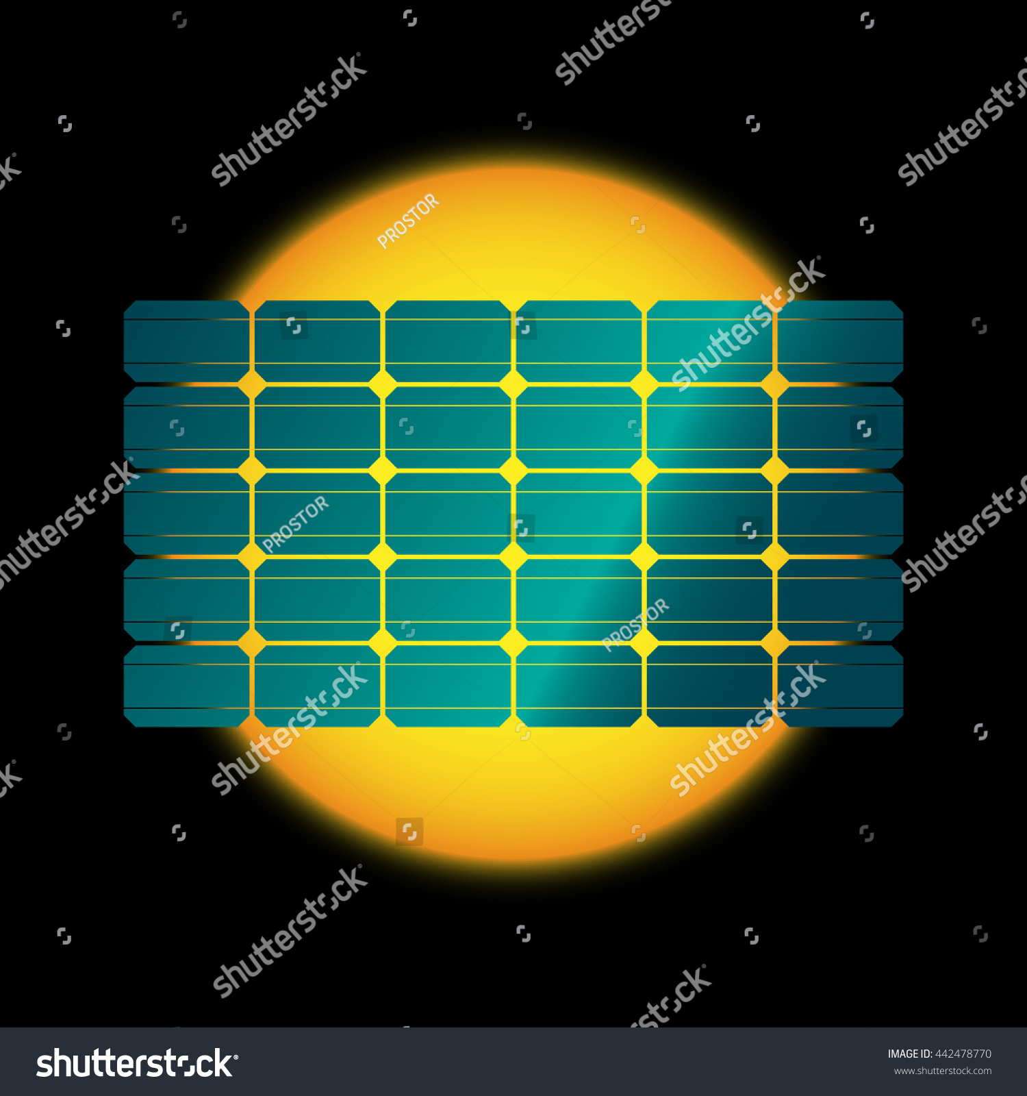 Solar Cell Solar Power Vector: vector de stock (libre de regalías ...