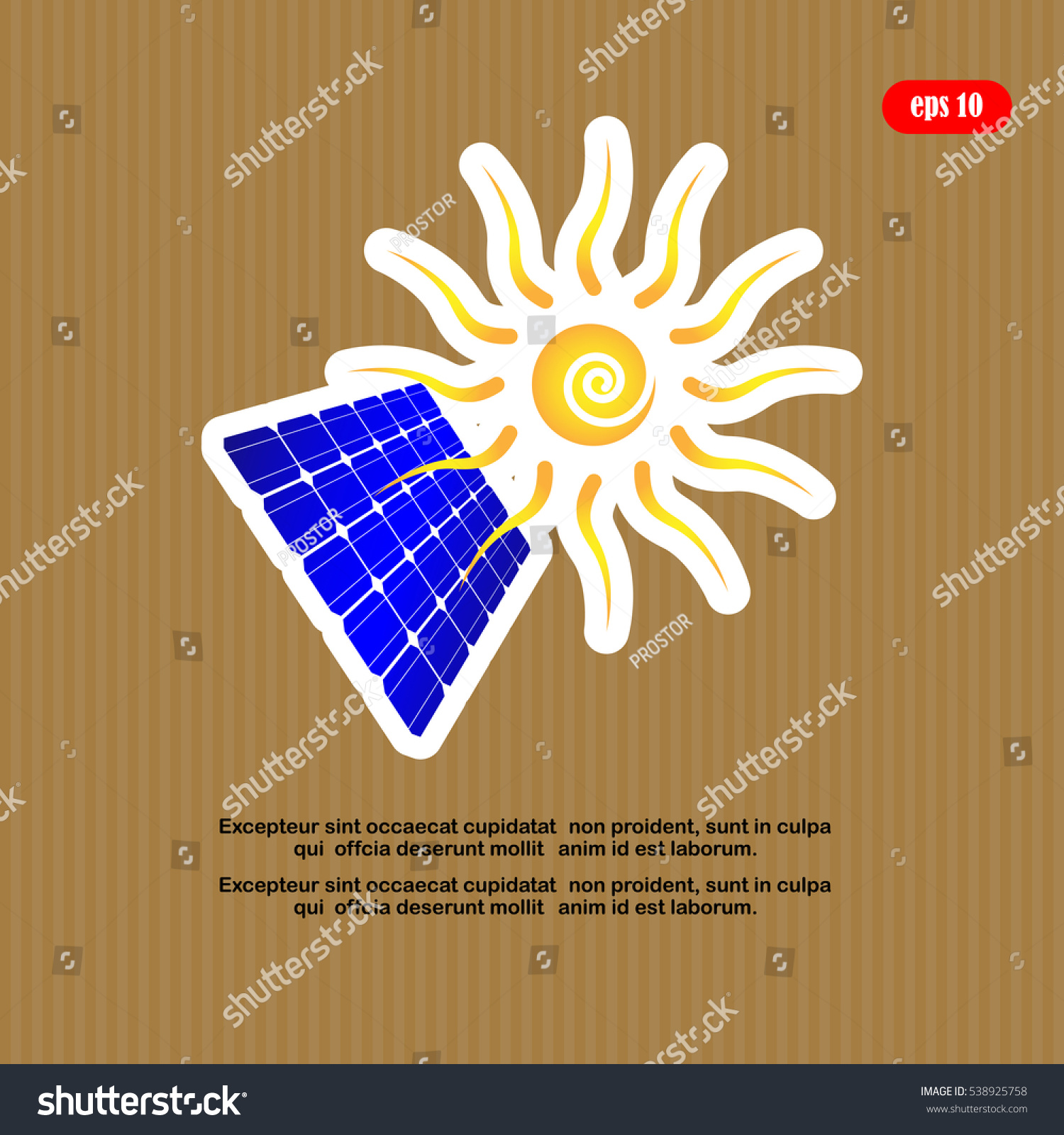 Solar Cell Solar Power Vector Stock Vector (Royalty Free) 538925758