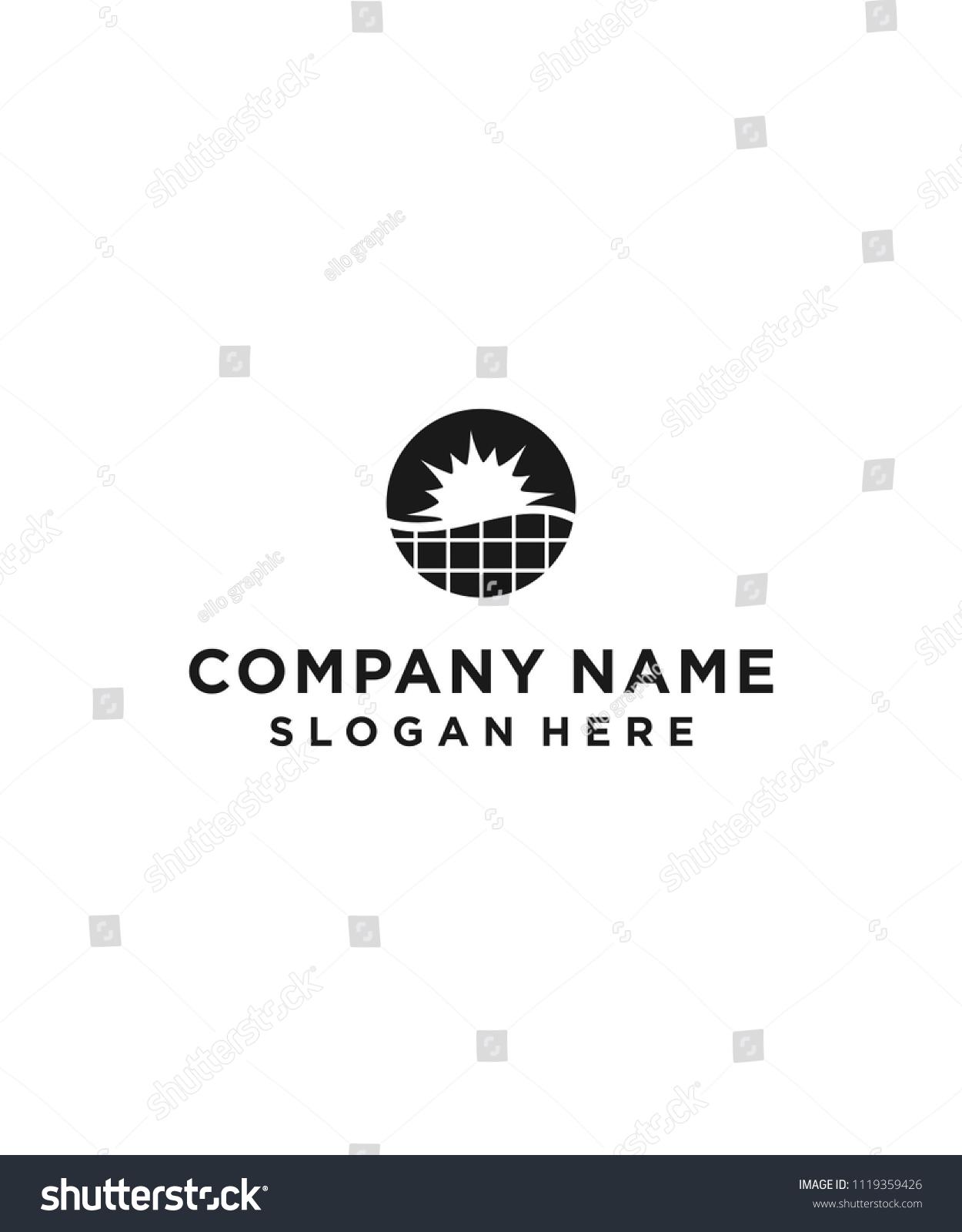 Solar Circle Logo Stock Vector (Royalty Free) 1119359426