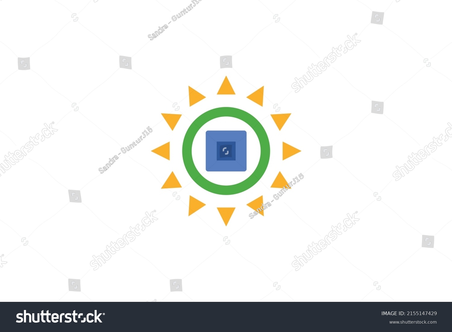 Solar Energy Colored Logo Vector Stock Vector (Royalty Free) 2155147429 ...