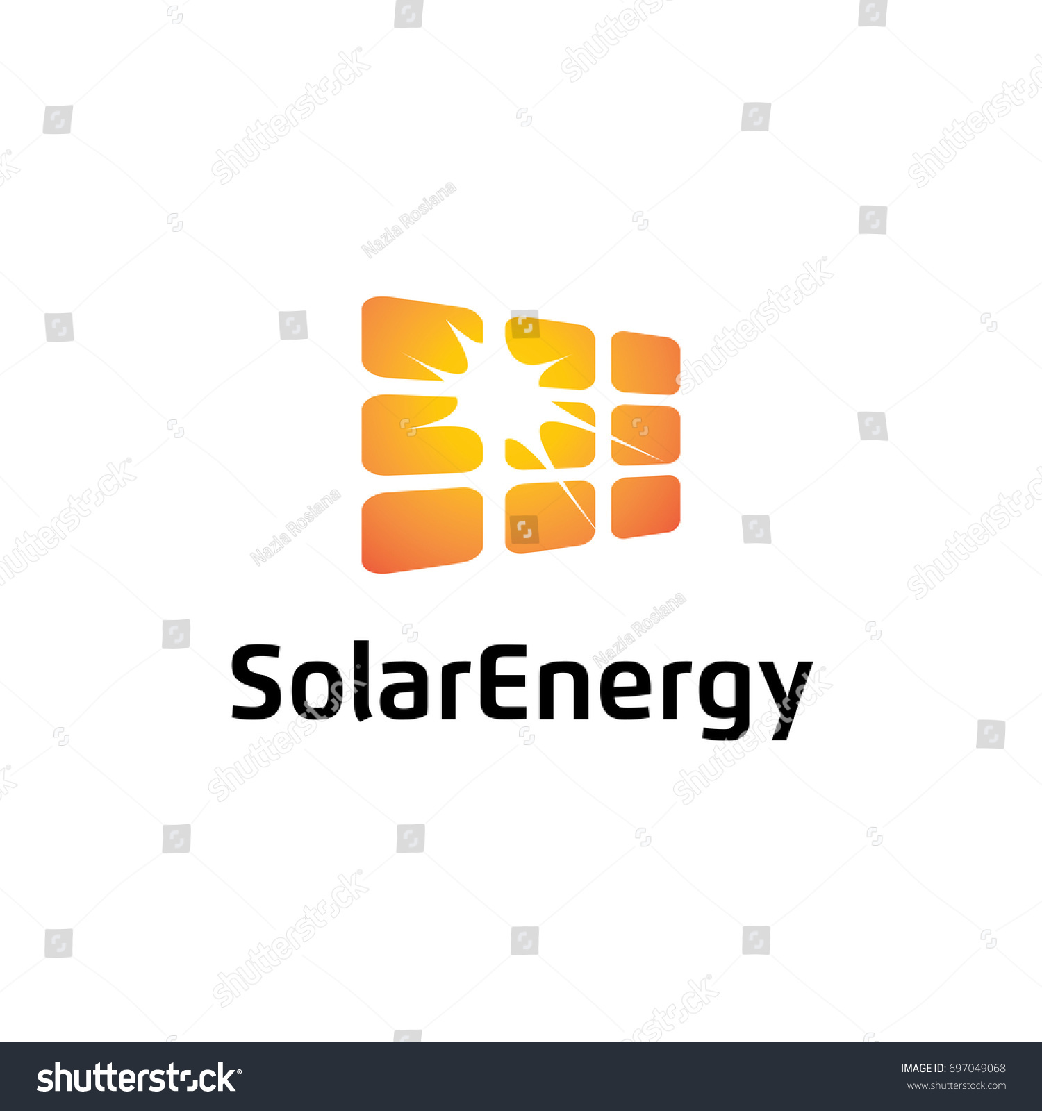Solar Energy Logo Stock Vector (Royalty Free) 697049068