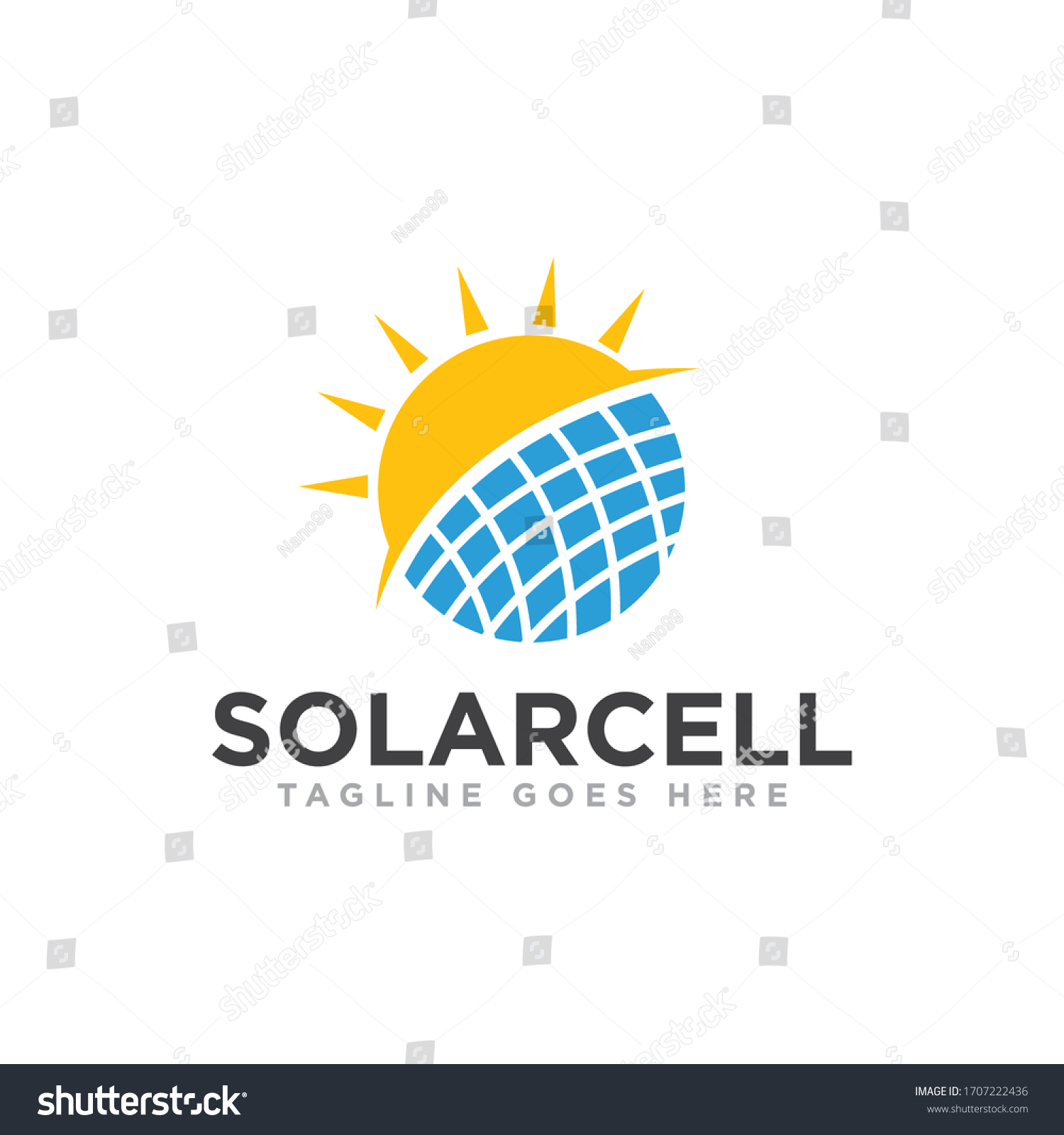 Vektor Stok Solar Energy Logo Design Vector (Tanpa Royalti) 1707222436 ...