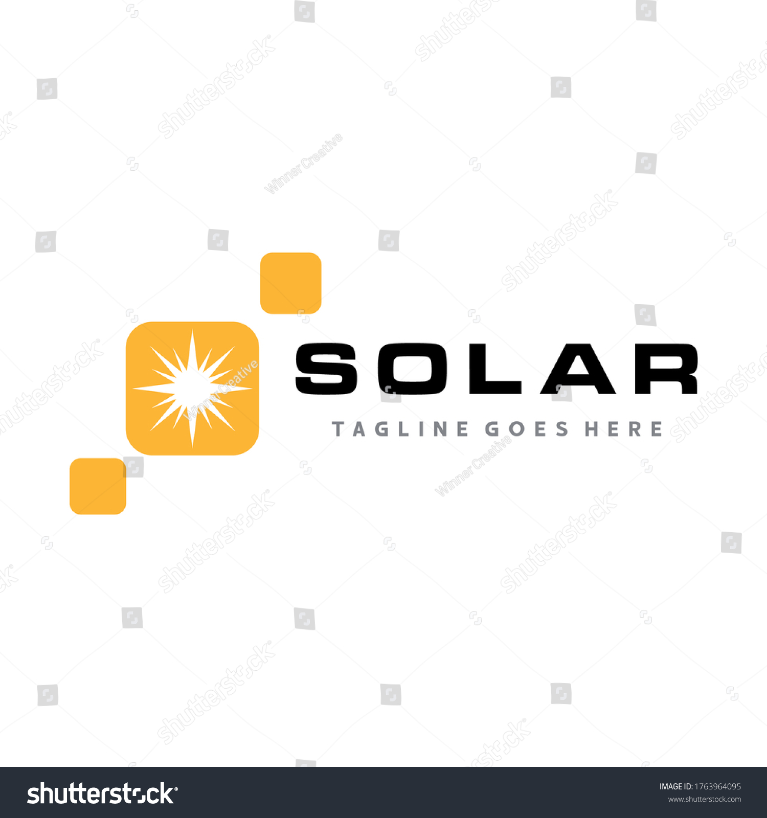Solar Energy Logo Vector Stock Vector (Royalty Free) 1763964095