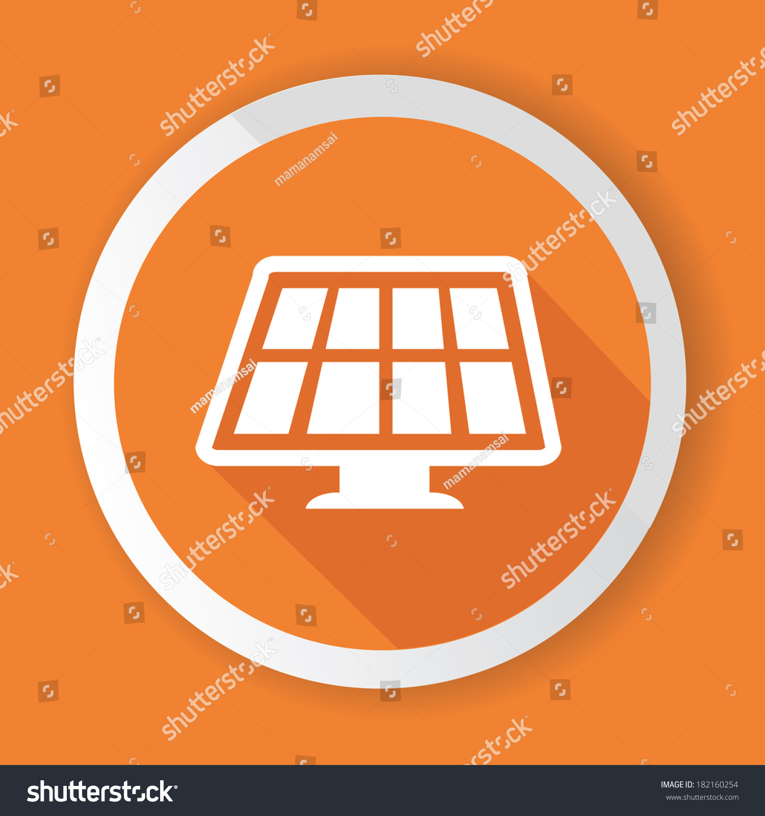Solar Energy Symbolorange Versionvector Stock Vector (Royalty Free ...