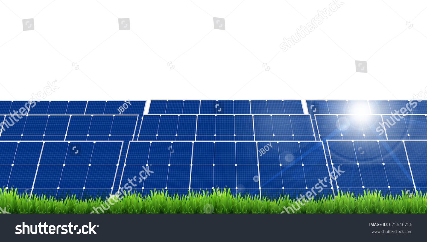 Solar Grass Landscape Background Stock Vector (Royalty Free) 625646756 ...