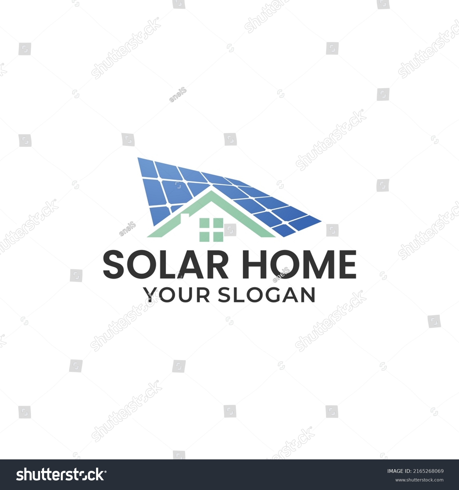Solar Home Logo Design Vector Stock Vector (Royalty Free) 2165268069 ...