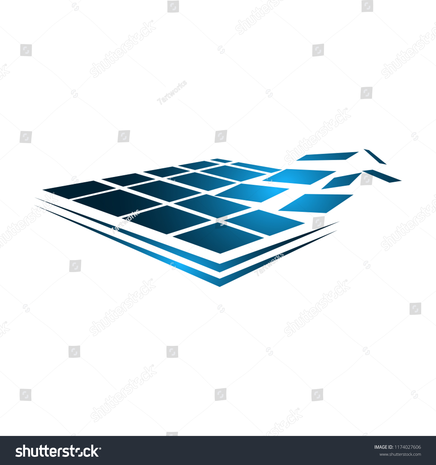 Solar Logo Concept Solar Energy Vector: vector de stock (libre de ...