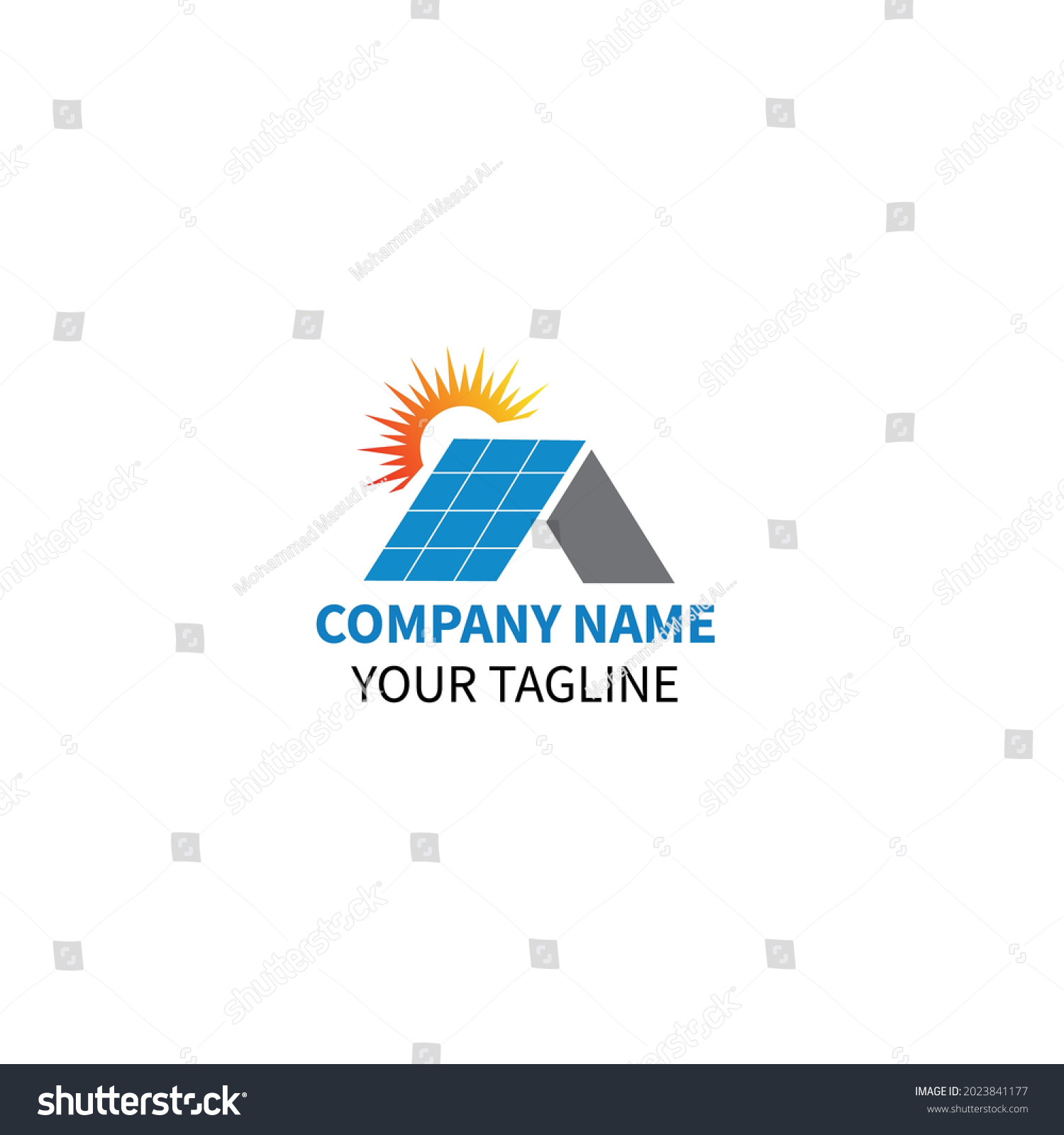 Solar Logo Template Solar Unique Logo Stock Vector (Royalty Free ...