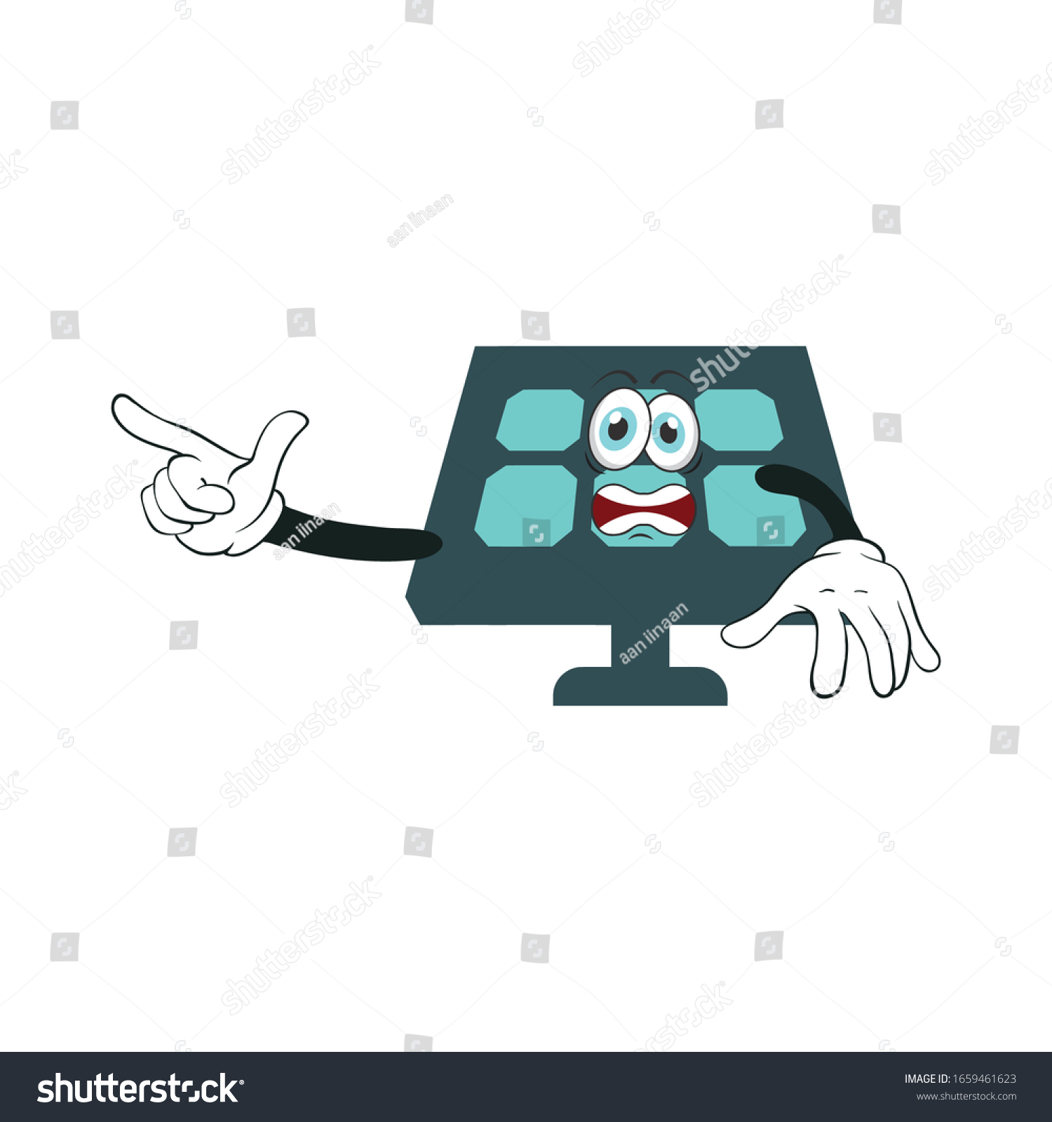 Solar Panel Cartoon Character Design Expression Stock Vector (Royalty ...