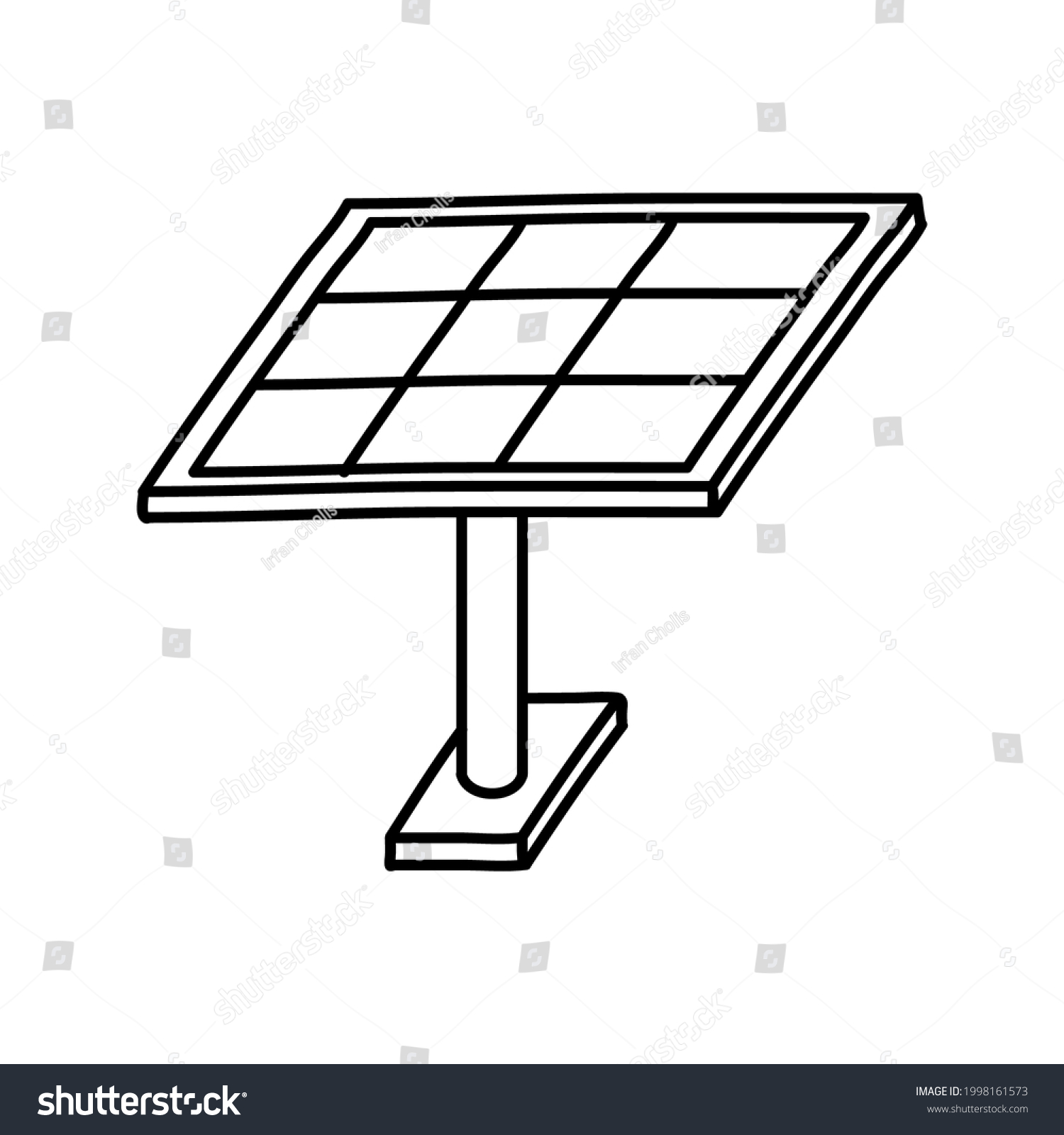 Solar Panel Doodle Icon Vector Illustration Stock Vector (Royalty Free ...
