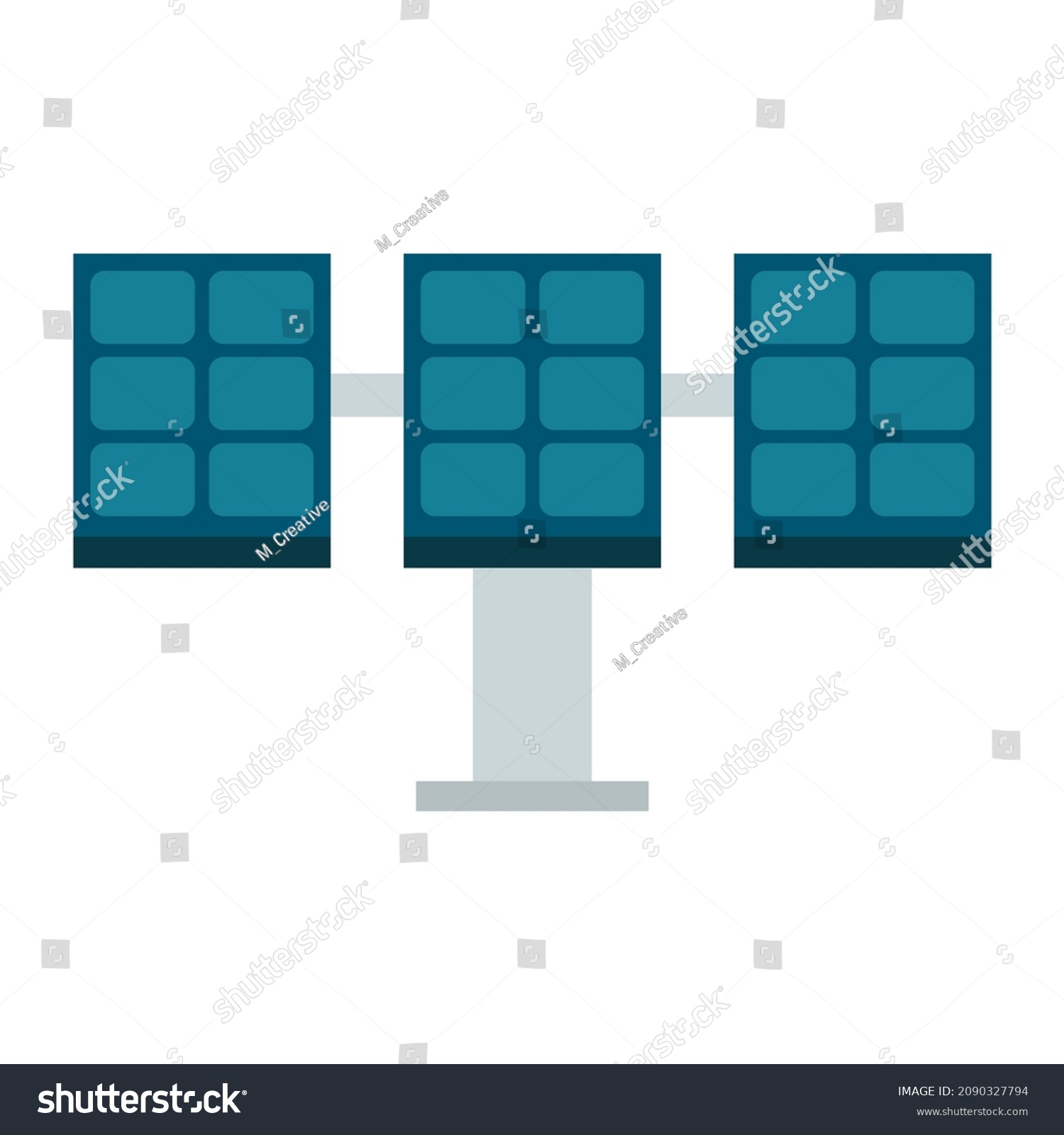 Solar Panel Flat Clipart Vector Illustration Stock Vector (Royalty Free ...