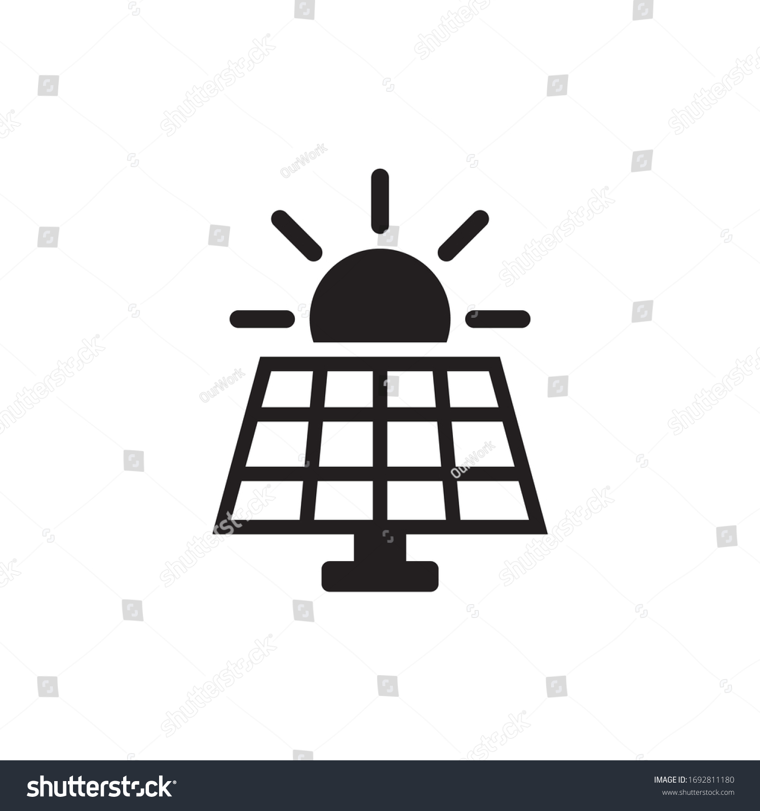 Solar Panel Icon Solar Cell Icon Stock Vector (Royalty Free) 1692811180