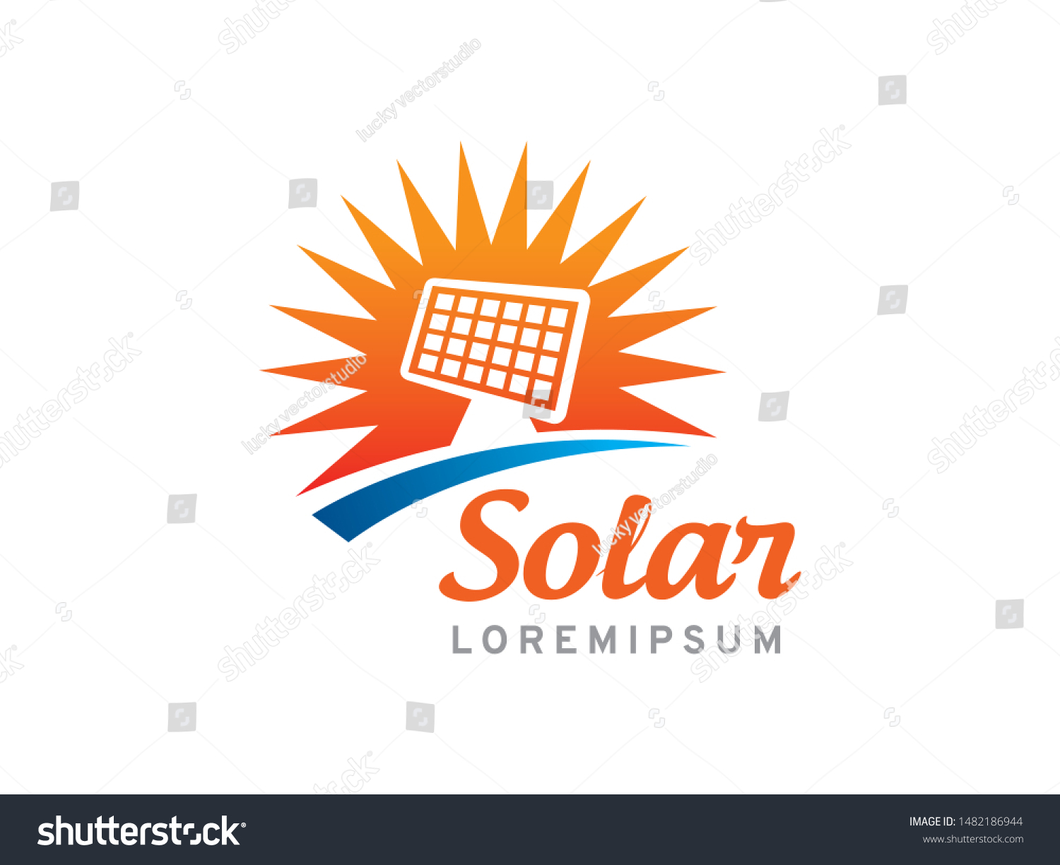 Solar Panel Logo Symbol Icon Template Stock Vector (Royalty Free ...