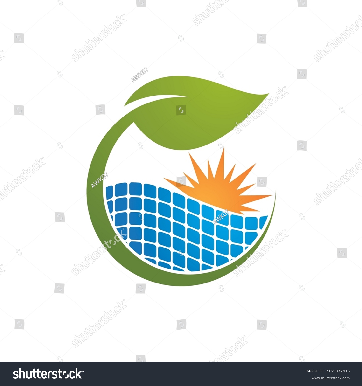 Solar Panel Logo Vector Flat Design Stock Vector (Royalty Free ...