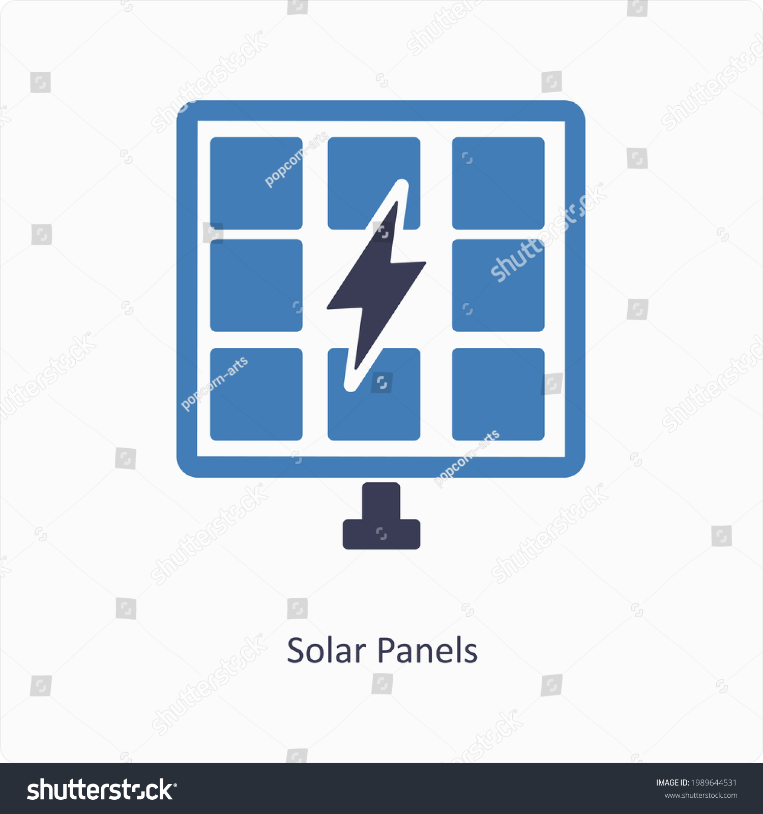 Solar Panel Solar System Icon Concept Stock Vector (Royalty Free ...