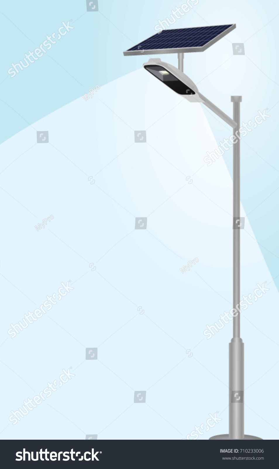 Solar Panel Street Lights Vector Illustration: Vector có sẵn (miễn phí ...