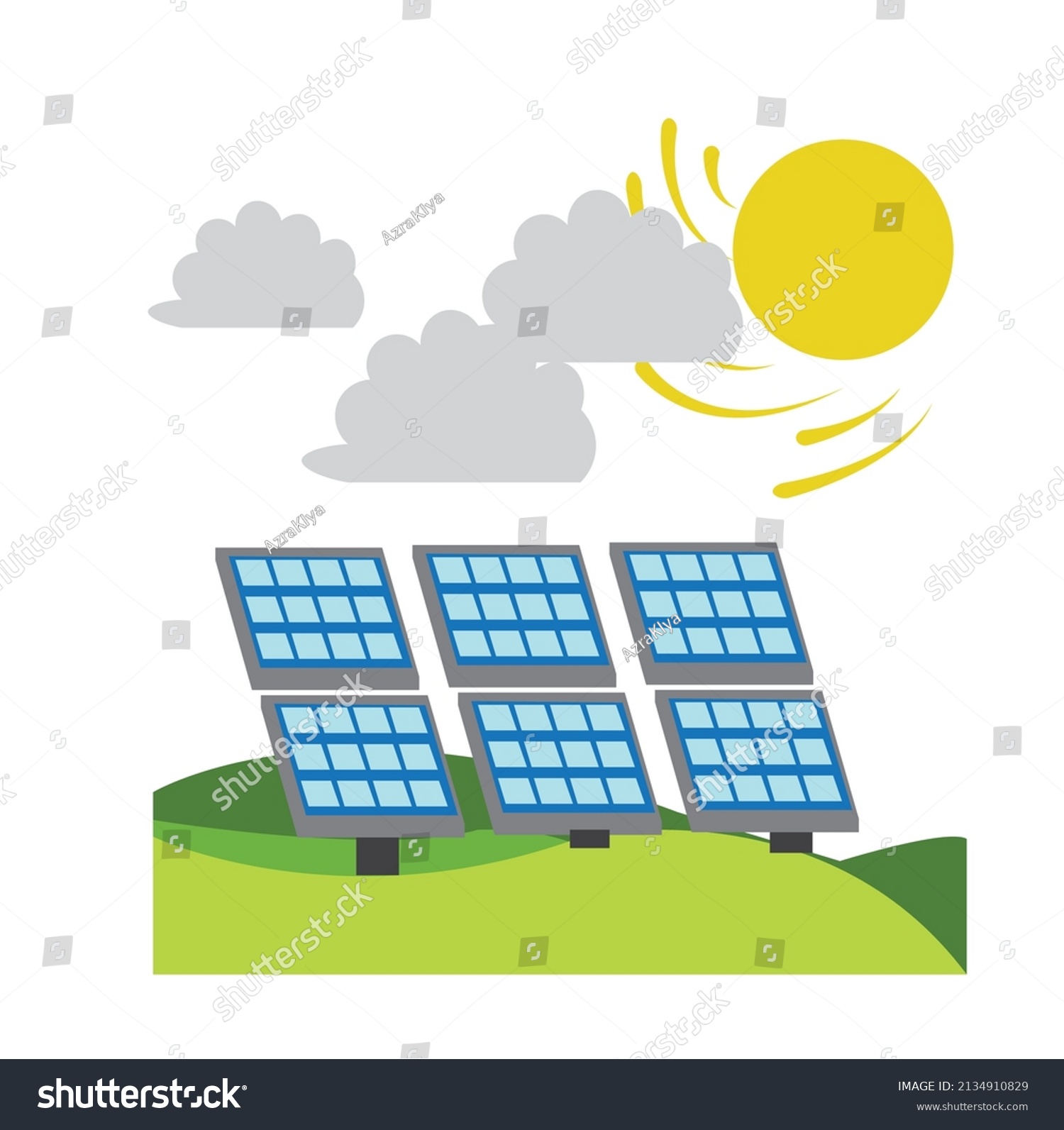 Solar Panel Vector Illustration School Learning Stock Vector (Royalty ...