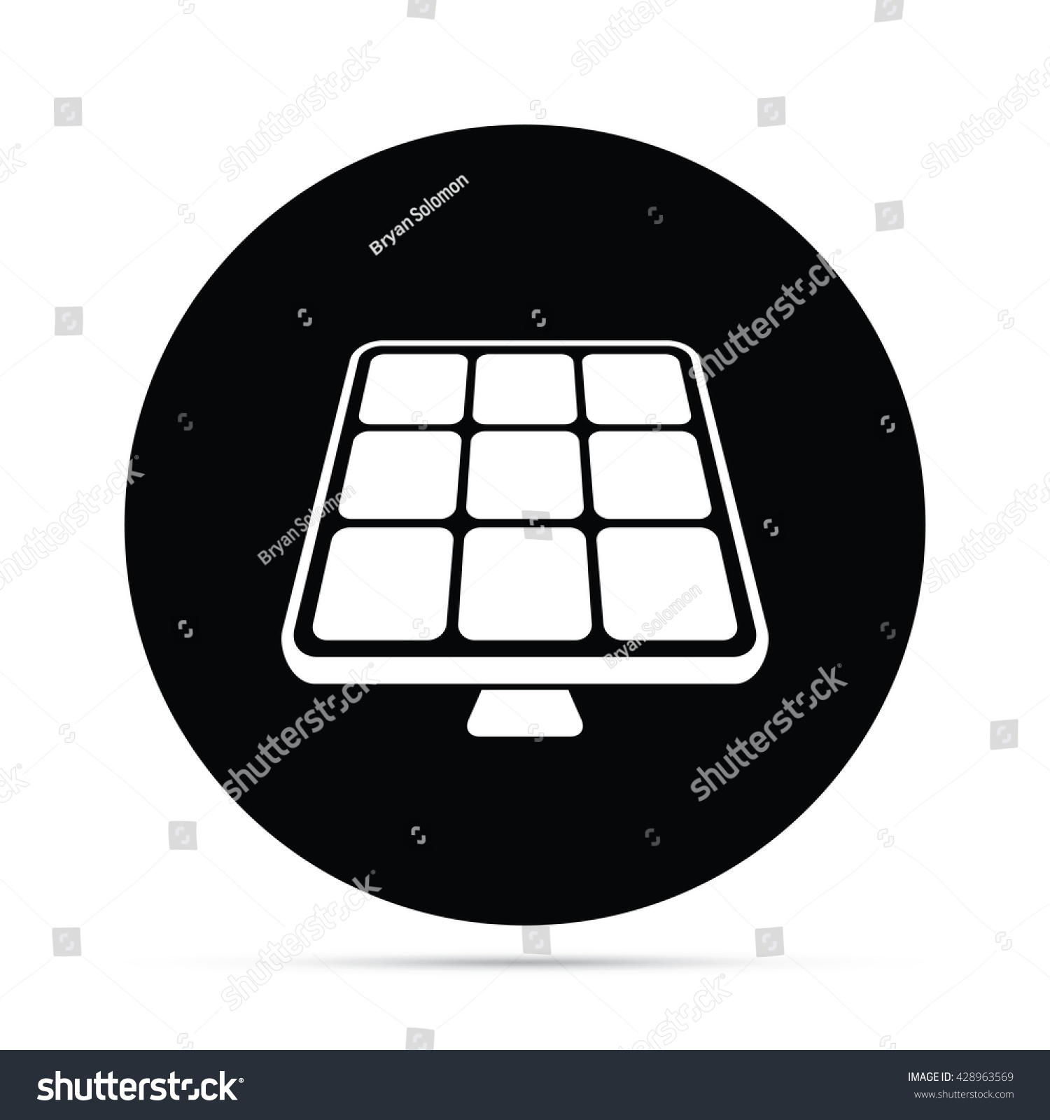 Solar Panels Icon Circle Icon Stock Vector (Royalty Free) 428963569