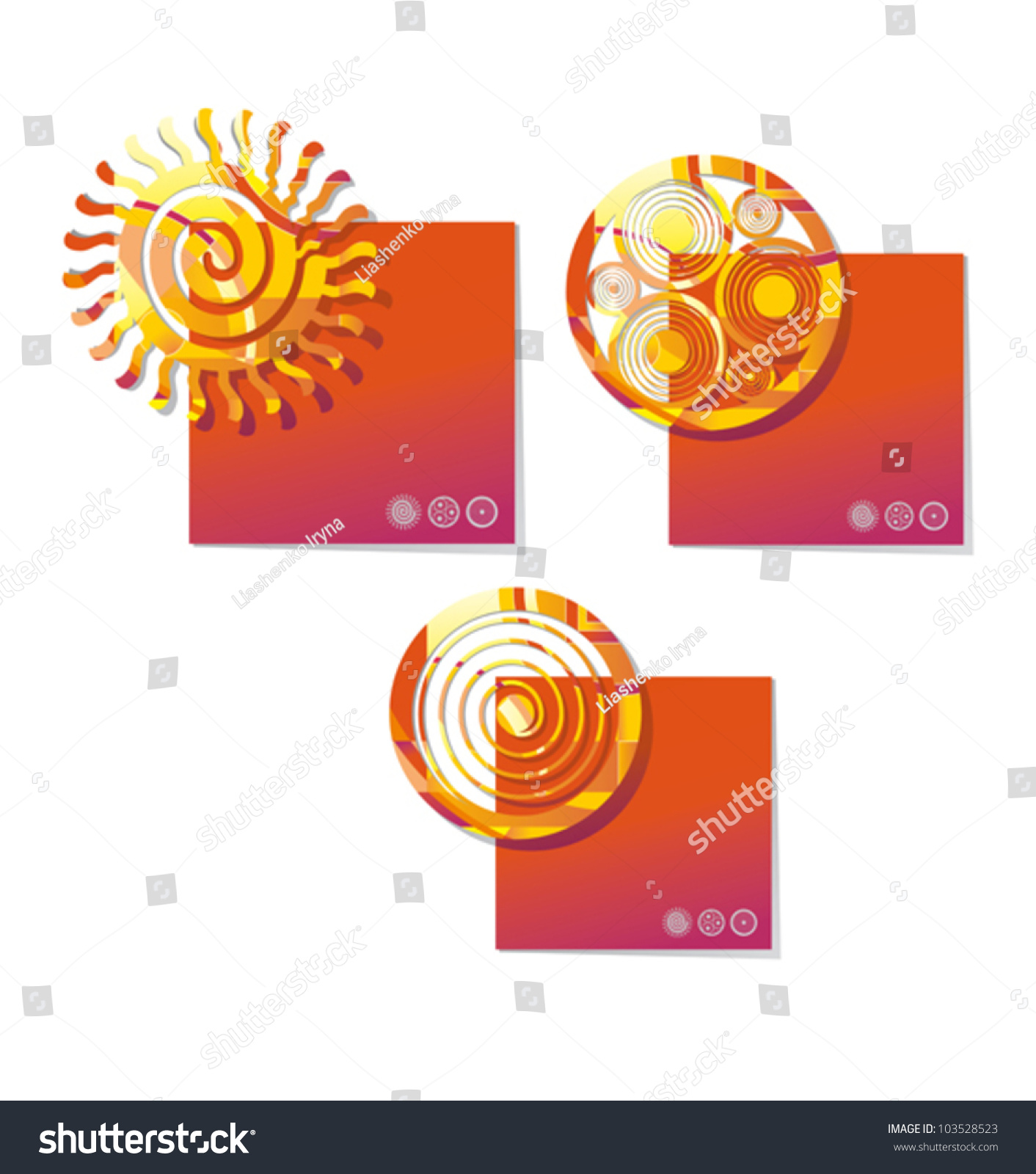 Solar Symbols Stock Vector (Royalty Free) 103528523 | Shutterstock