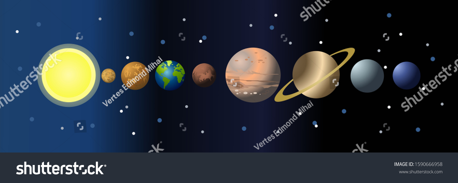 Solar System Cartoon Planets Vector Stock Vector (Royalty Free) 1590666958