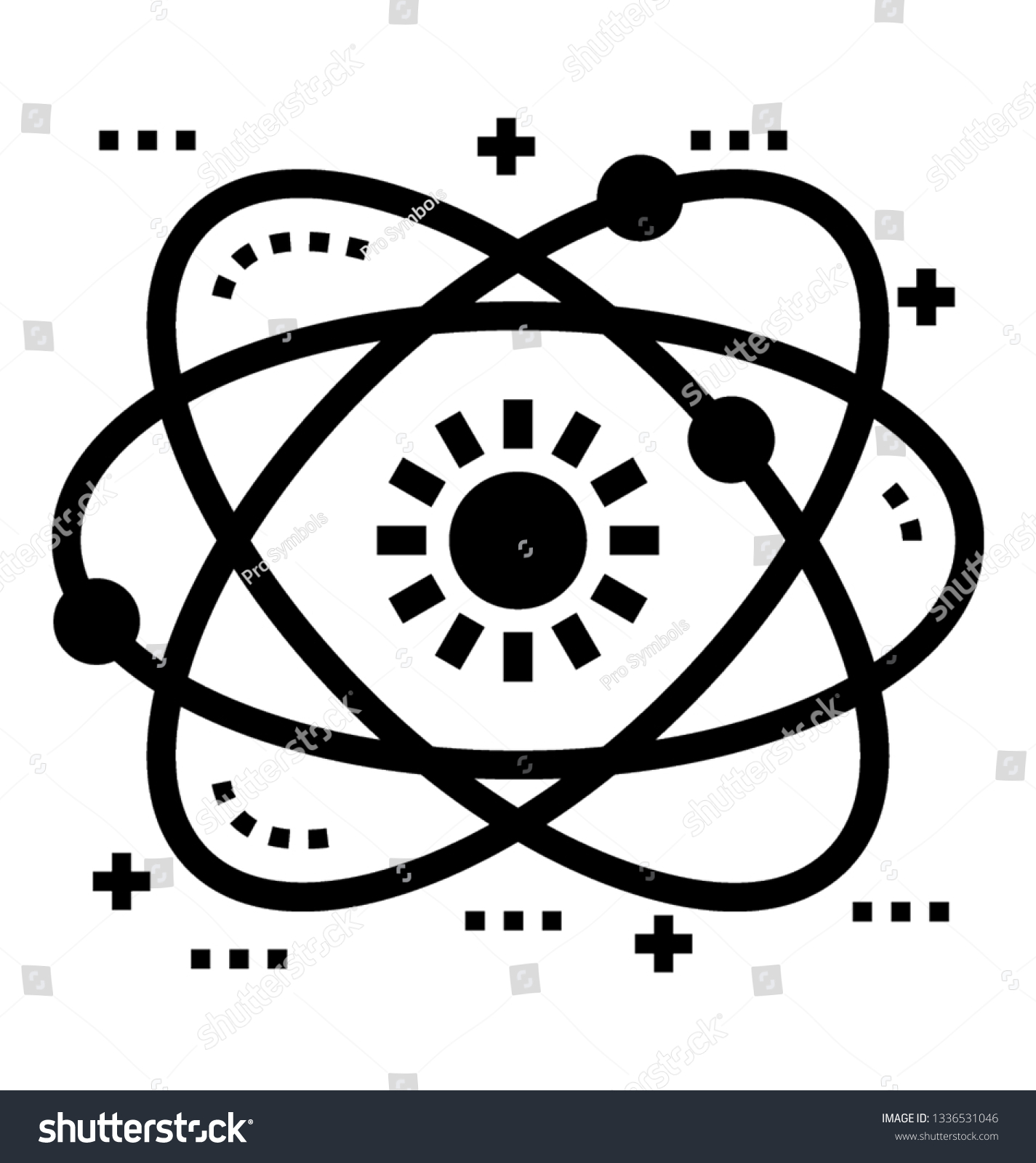 Solar System Glyph Icon Planetary System Stock Vector (Royalty Free ...