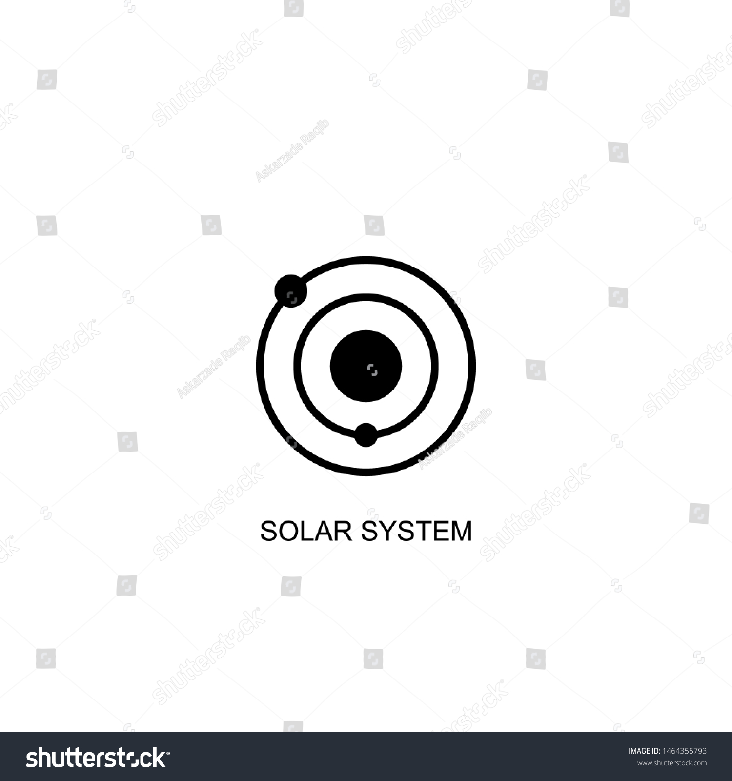 Solar System Icon Vector Black Design Stock Vector (Royalty Free ...