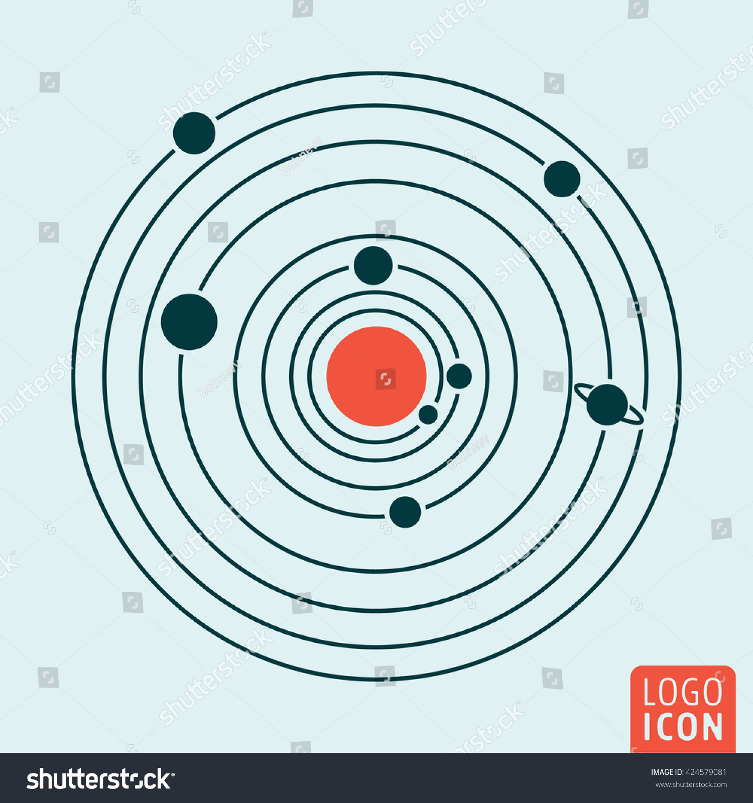 Our Solar System Symbols Solar System Background 439250 Vector Art At