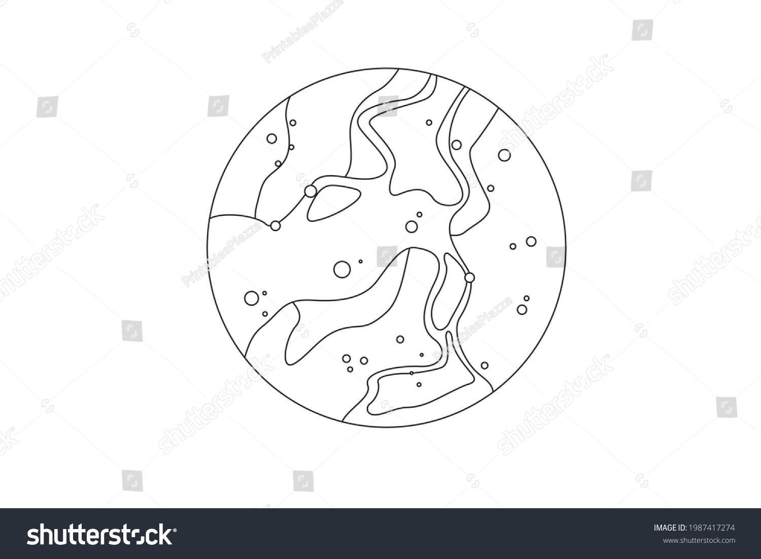 Solar System Mars Line Icon Stock Vector (Royalty Free) 1987417274 ...