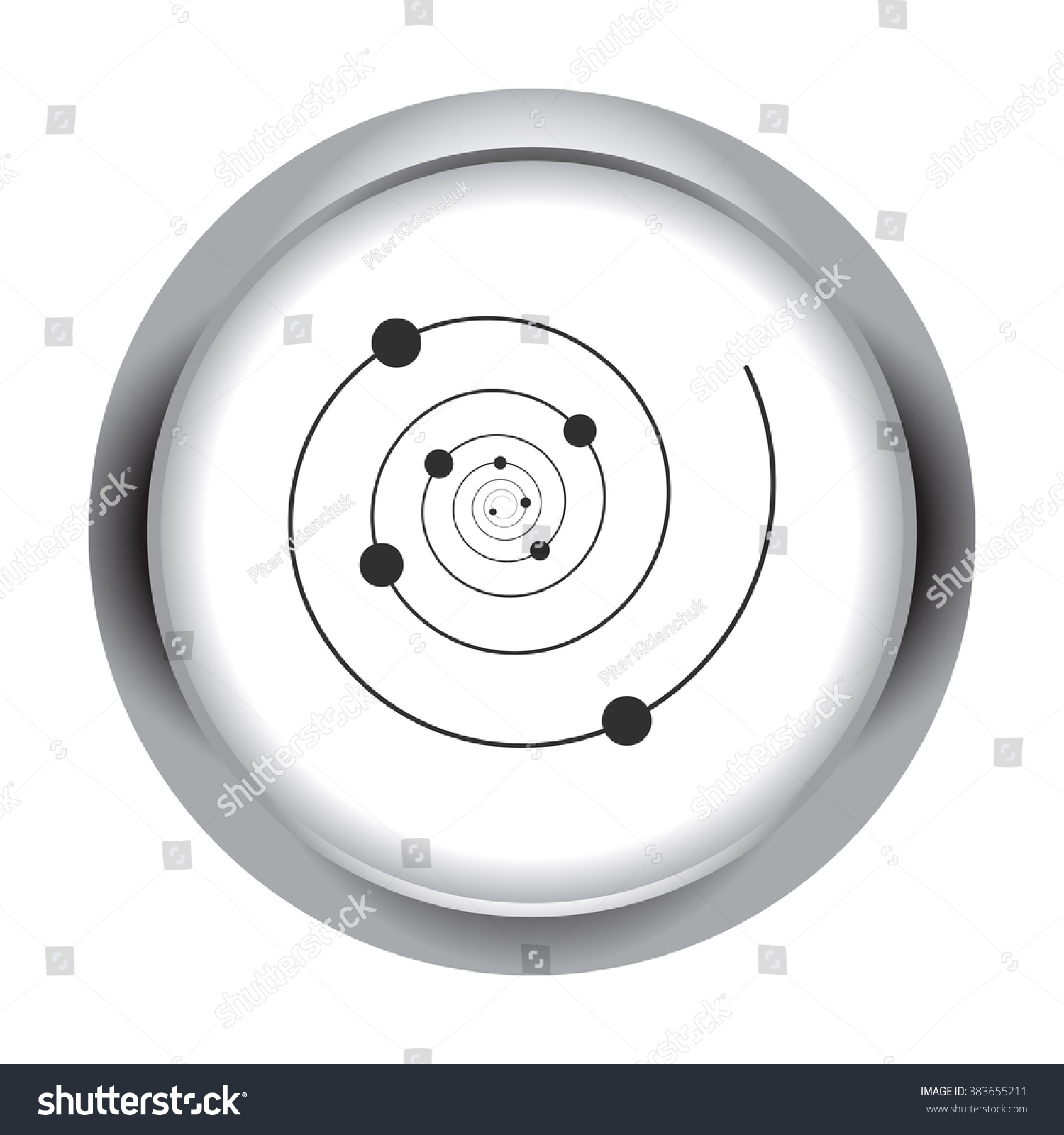 Solar System Spiral Model Simple Icon Stock Vector (Royalty Free) 383655211
