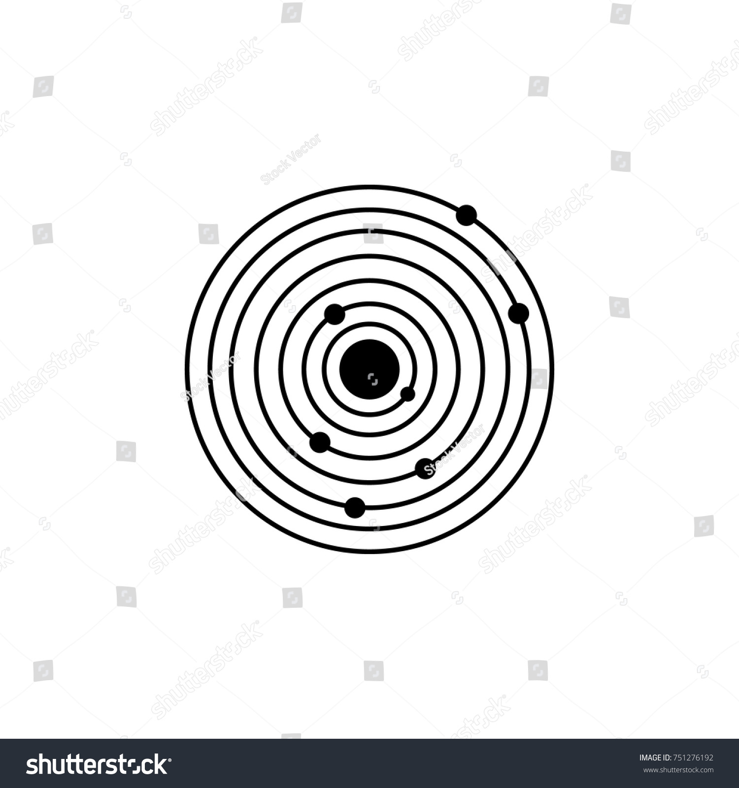 Solar System Vector Icon Sun Surrounded: vector de stock (libre de ...