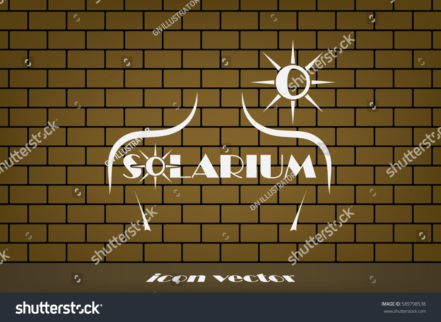 Solarium Logo Icon Vector Illustration Stock Vector (Royalty Free ...