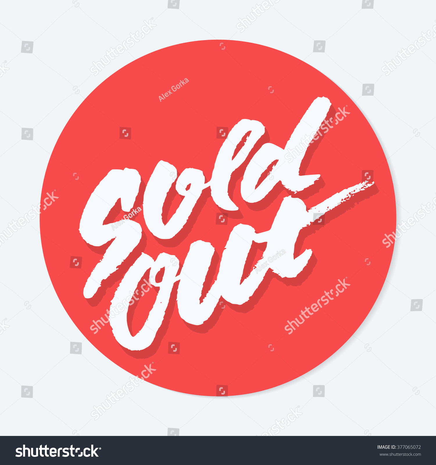 Sold Out Sign Stock Vector (Royalty Free) 377065072 | Shutterstock