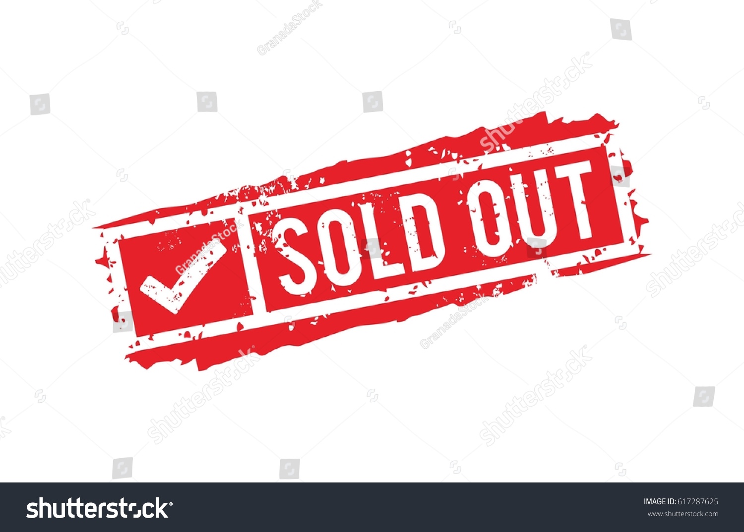 Sello de salida vendido: vector de stock (libre de regalías) 617287625 ...