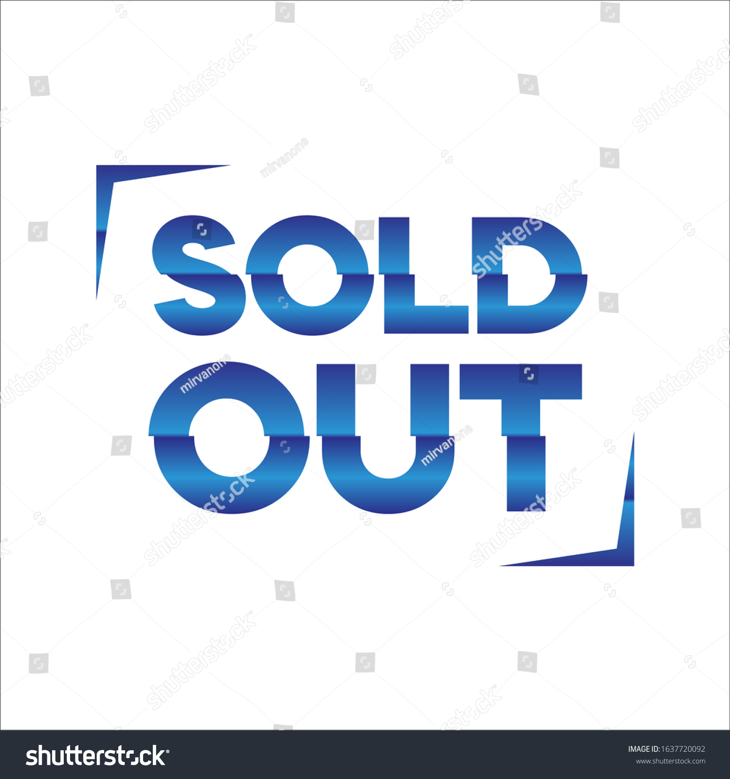 Sold Out Text Design Template Stock Vector (Royalty Free) 1637720092 ...